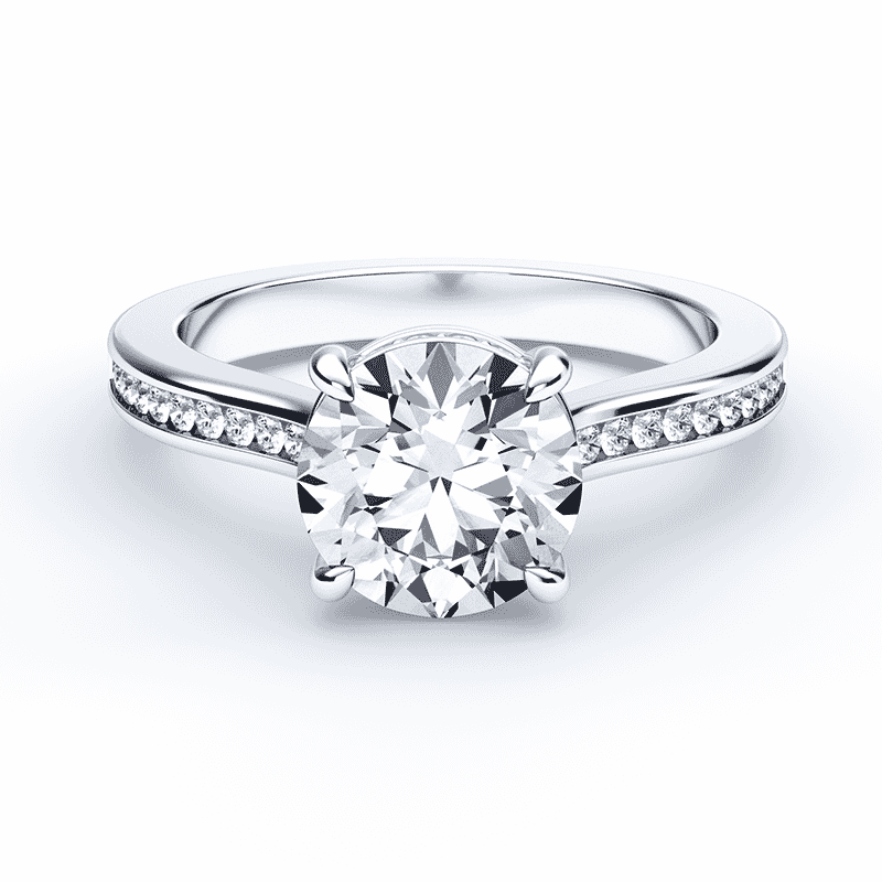 Channel set halo engagement rings store