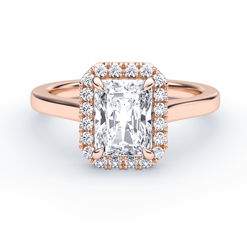 radiant square diamond ring