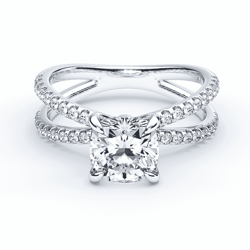Cushion cut split shank store
