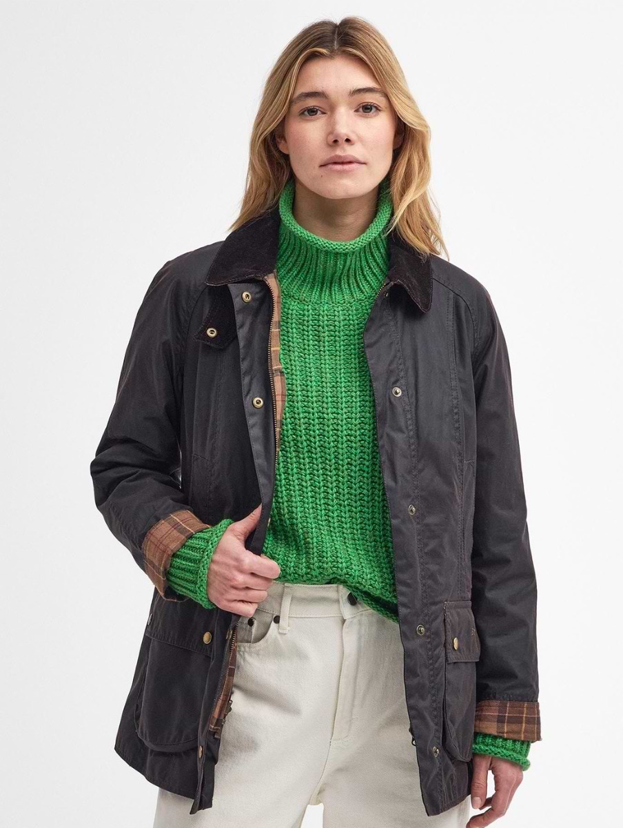 Barbour Beadnell Waxed Jacket Sage | Griggs