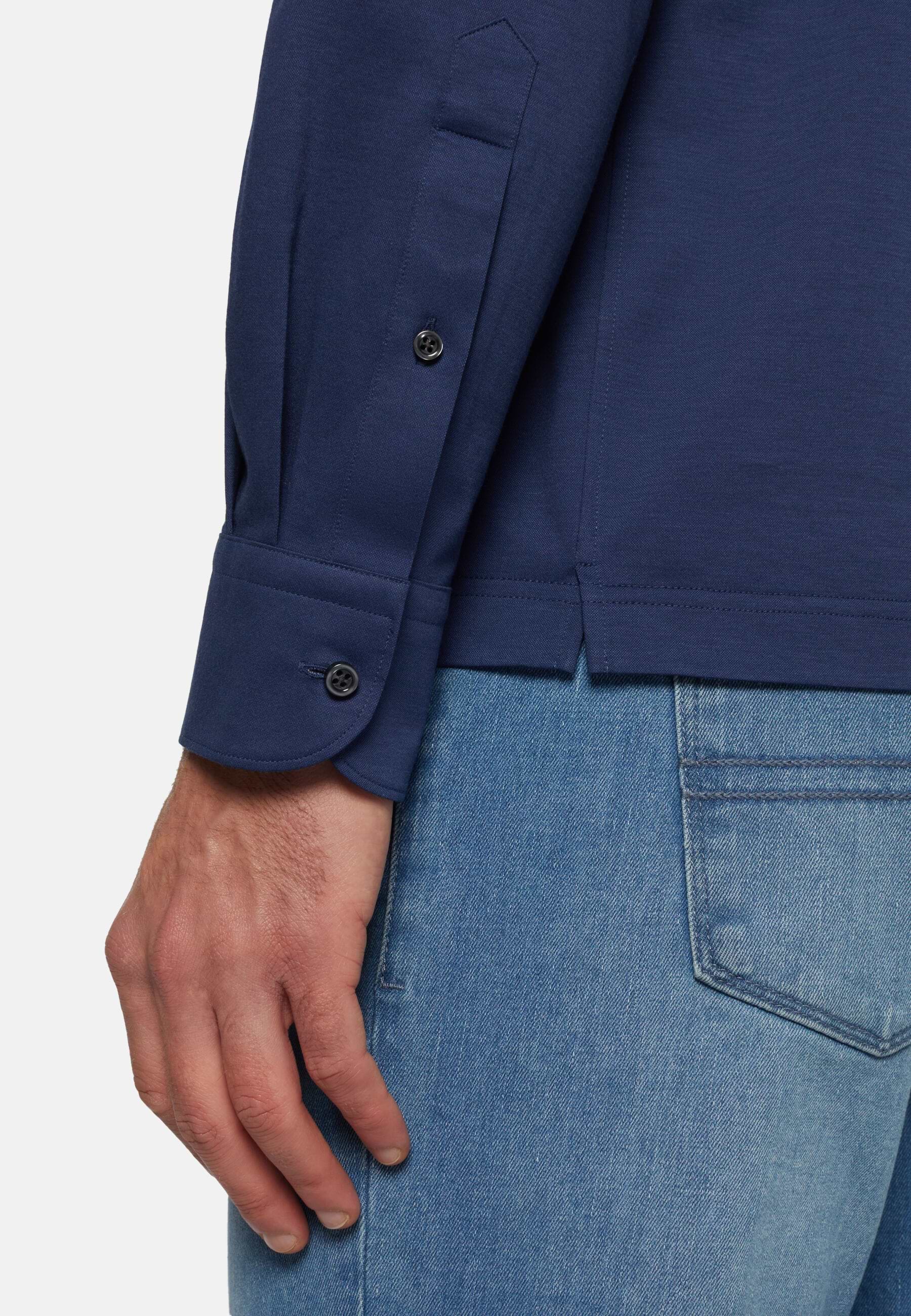 Japanese Jersey Polo Shirt, Navy blue | Boggi Milano