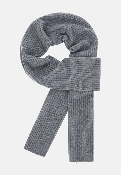 Ribbed Pure Cashmere Scarf | Boggi