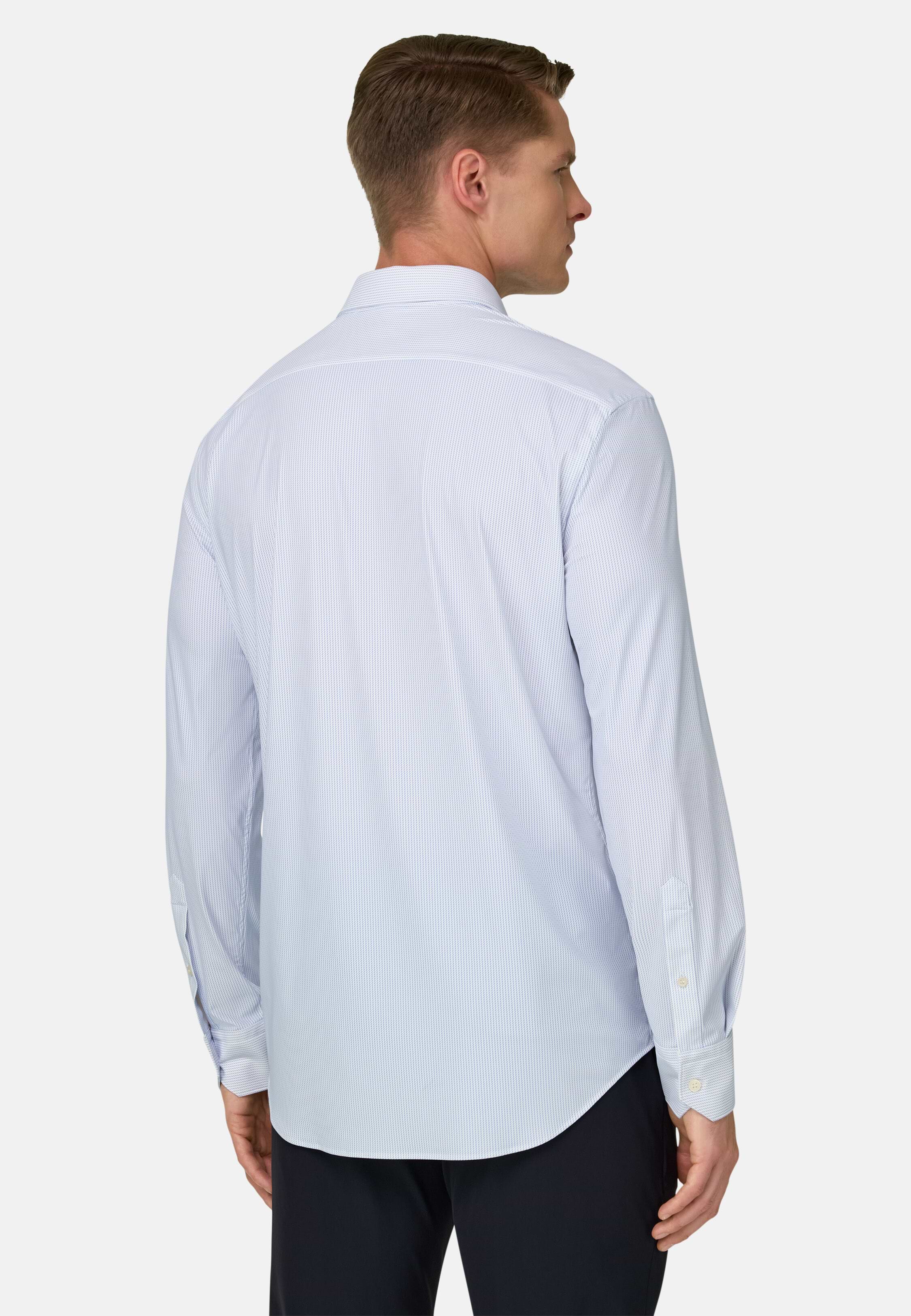 Camisa De Nailon Elástico Corte Slim Hombre | Boggi Milano