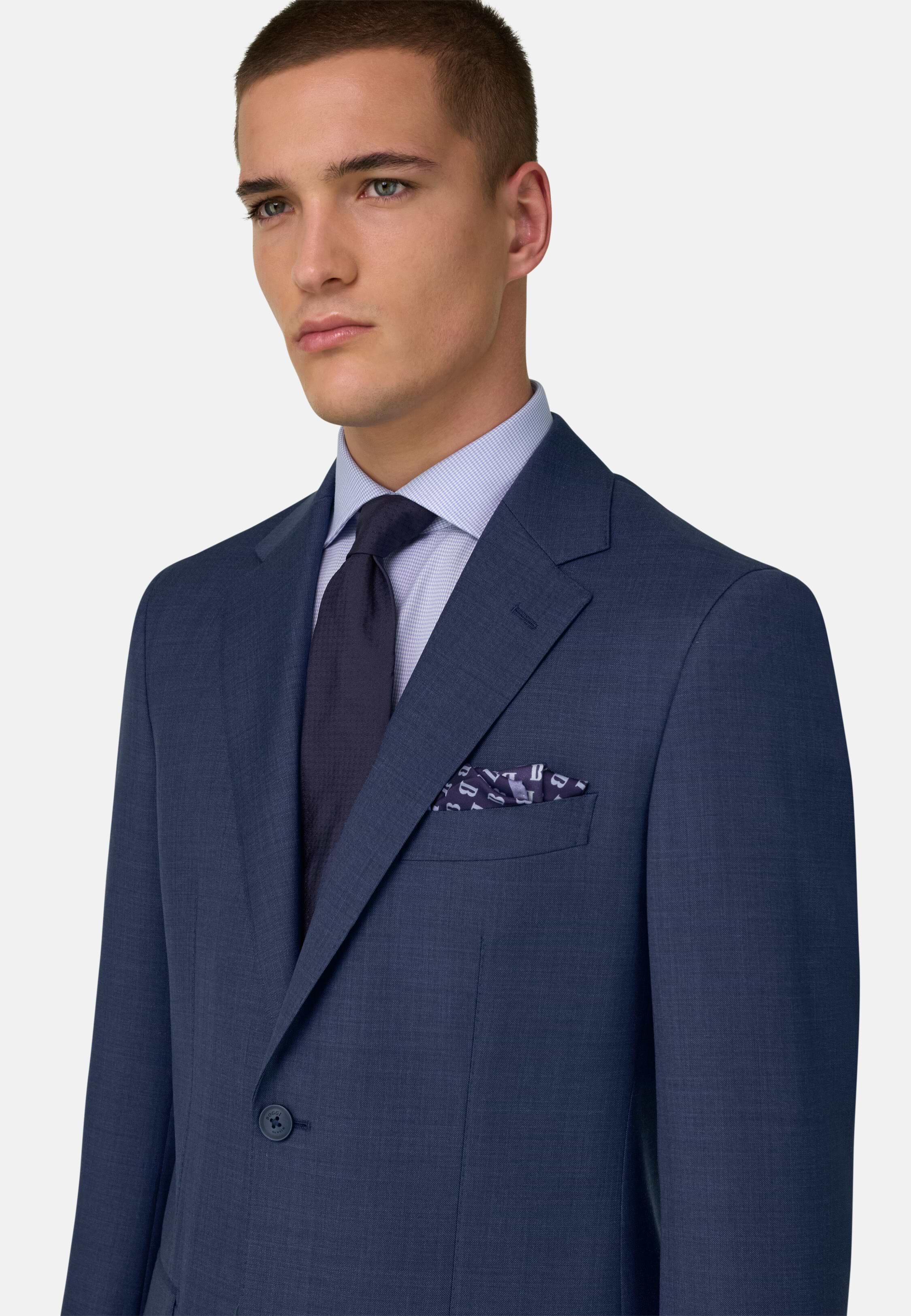 Men's Wool Suit, Blue | Boggi Milano