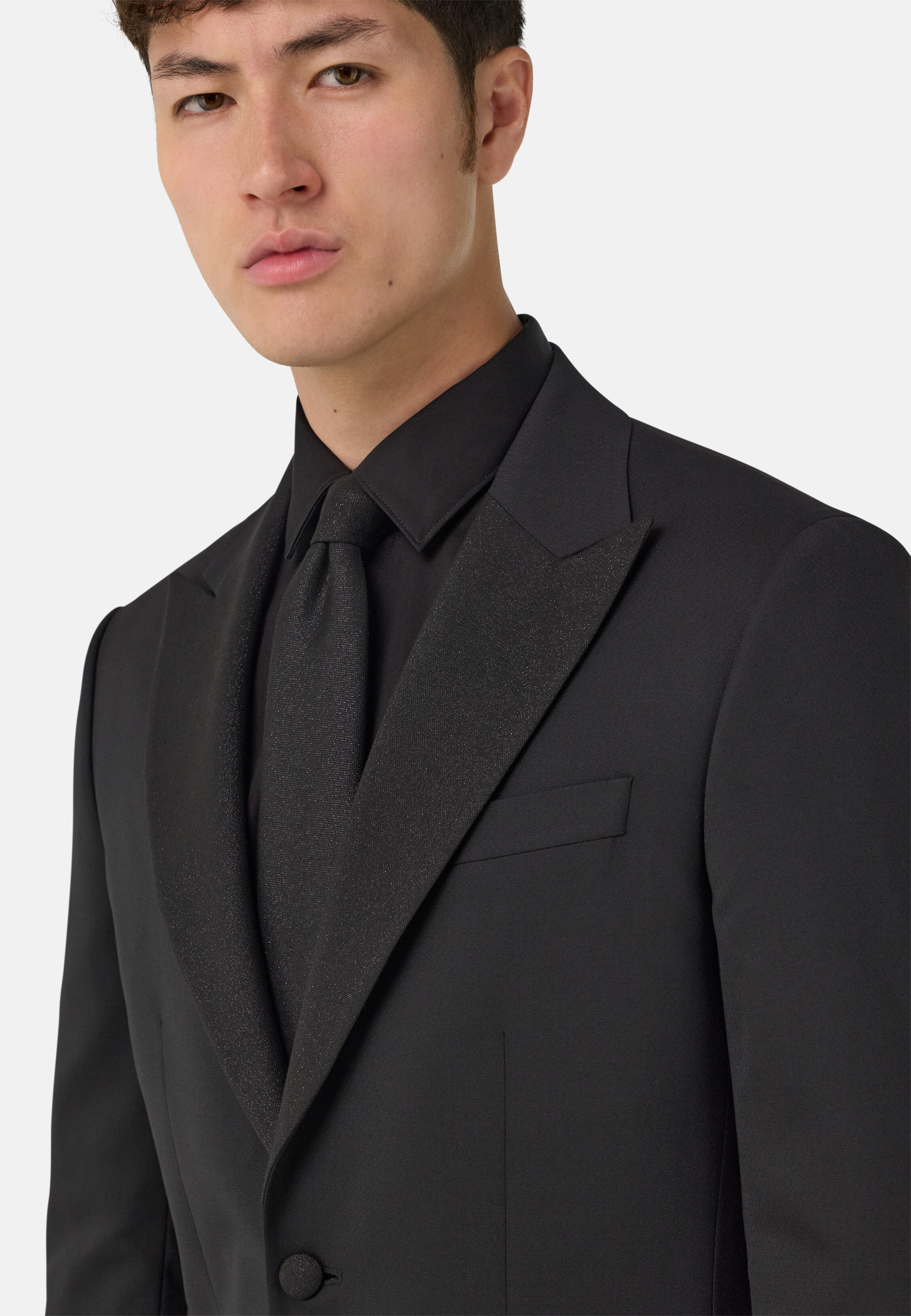 Men's Micro Textured Suit in a Stretch Wool Blend | Boggi Milano