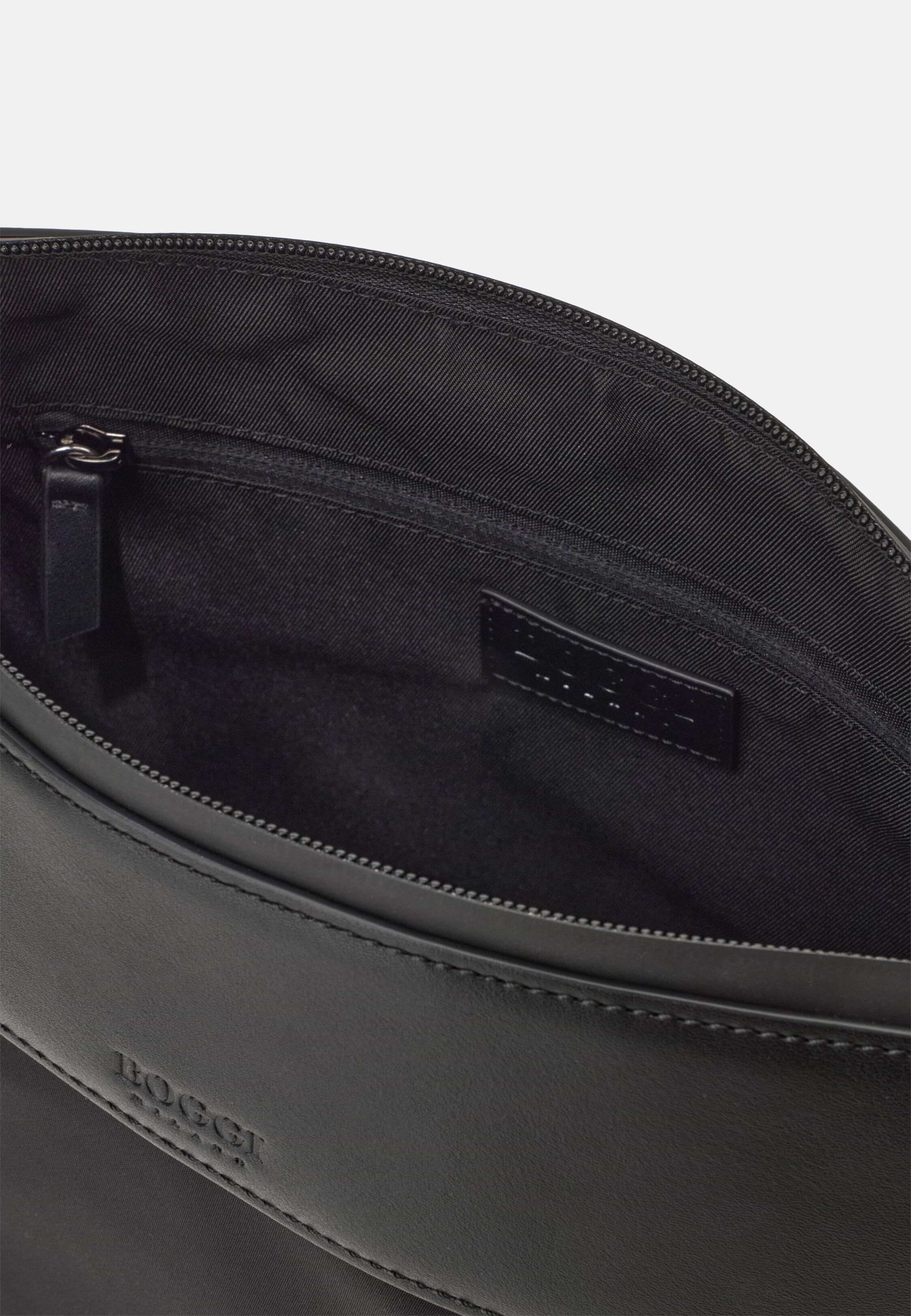 Men's Technical Fabric Crossbody Bag, Black | Boggi Milano