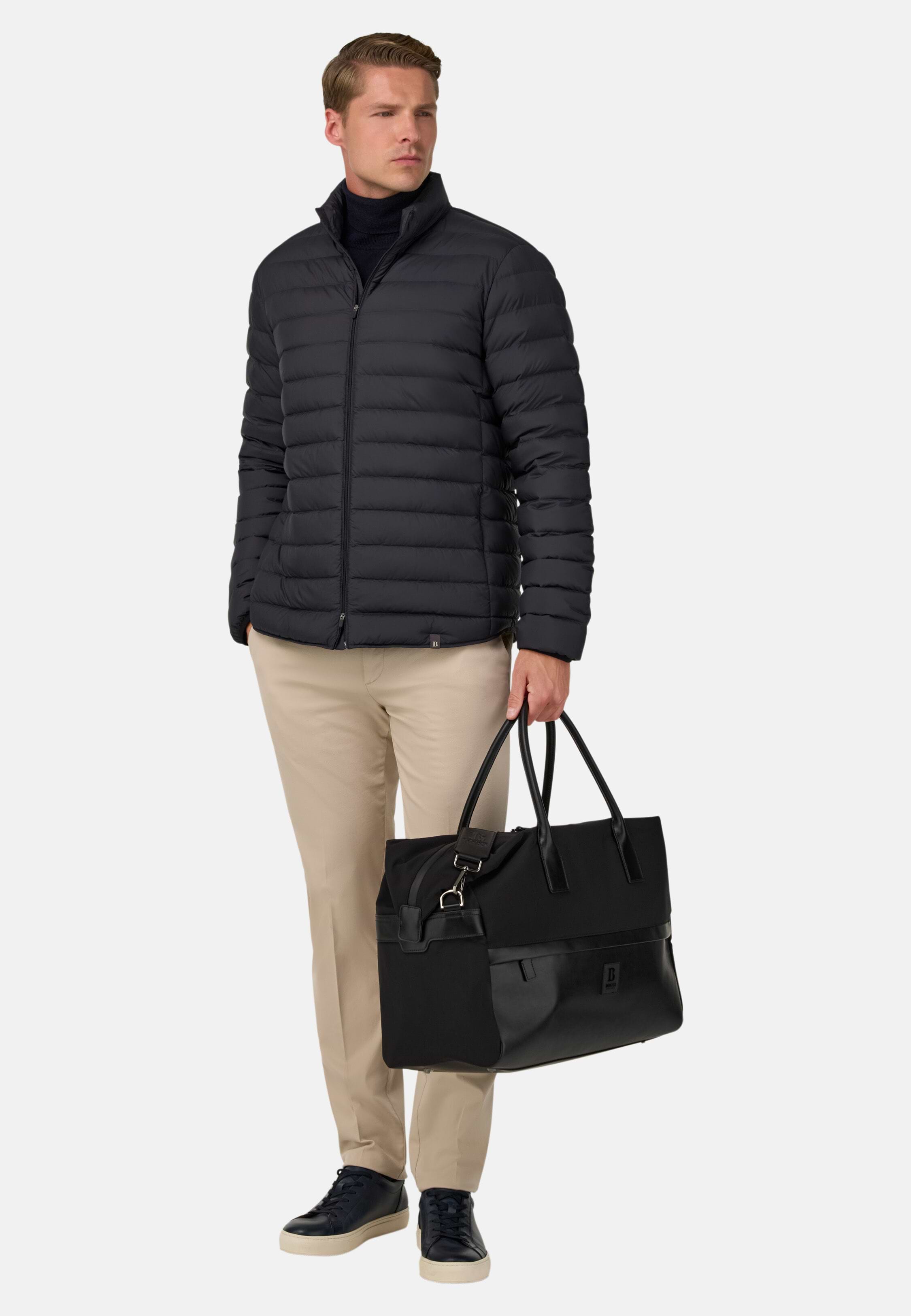 Men's Technical Fabric Travel Bag, Black | Boggi Milano