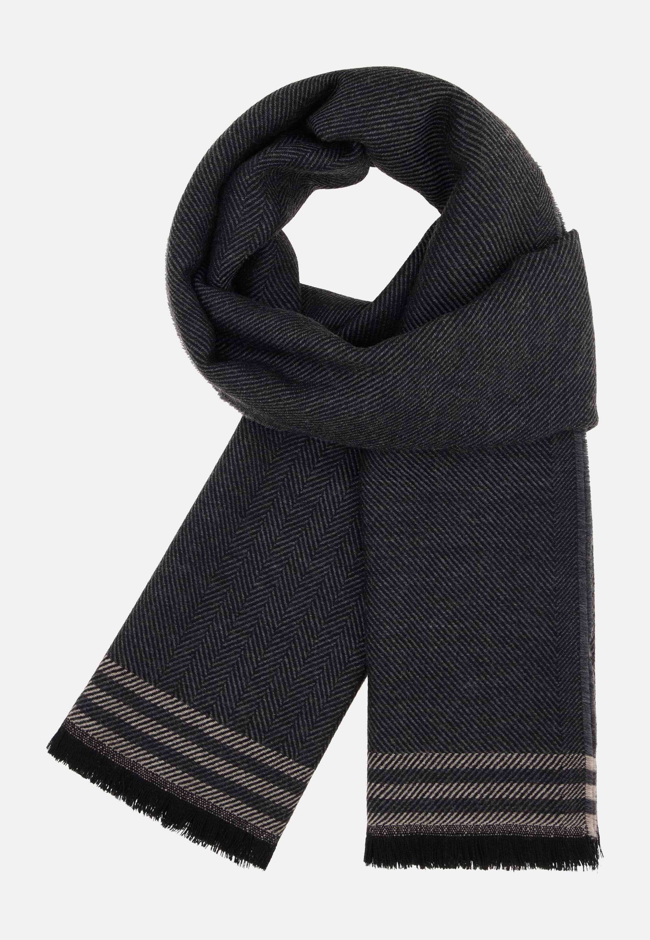 Herringbone Wool Scarf | Boggi