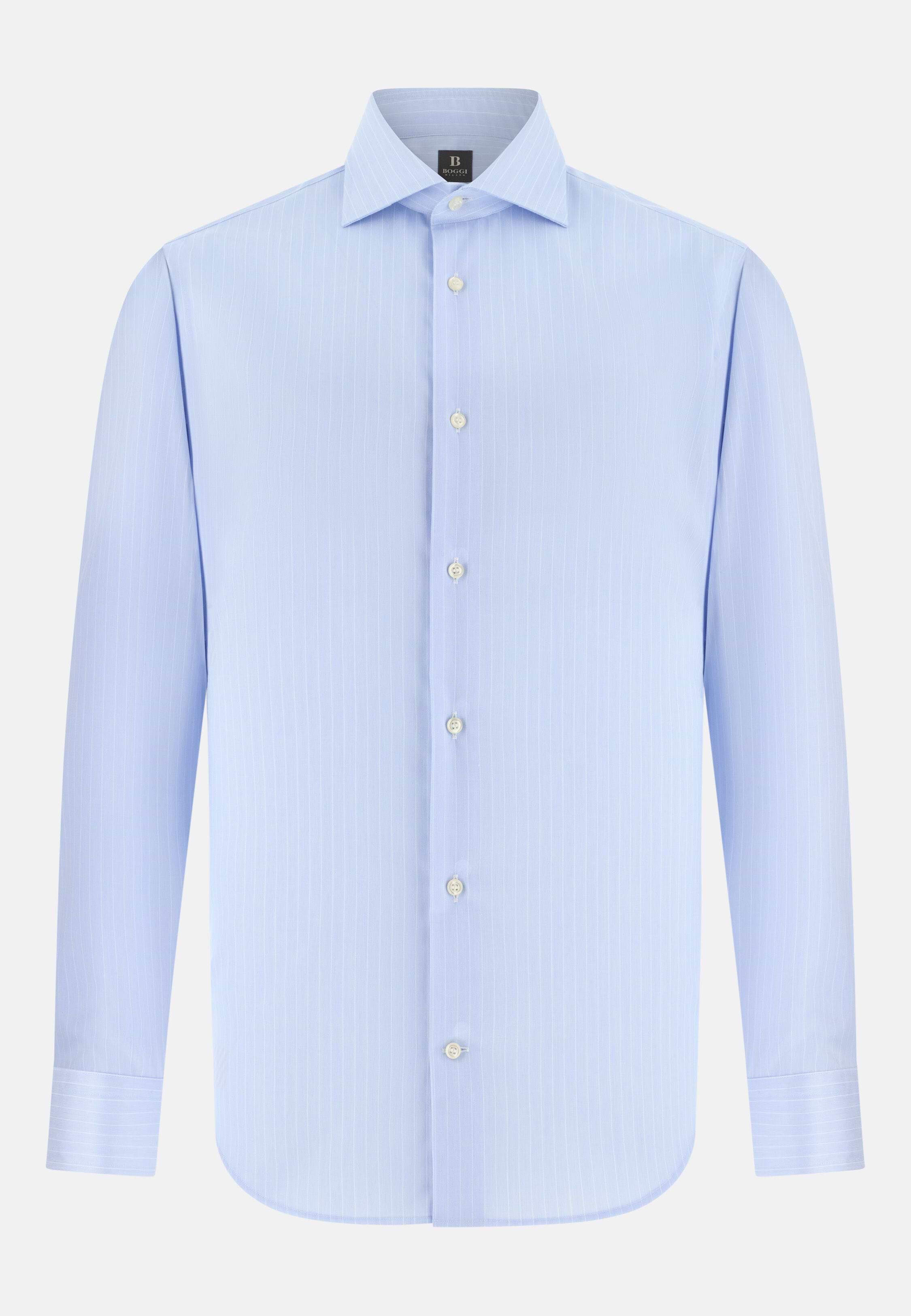 Chemise À Rayures En Coton Slim Fit Homme | Boggi Milano