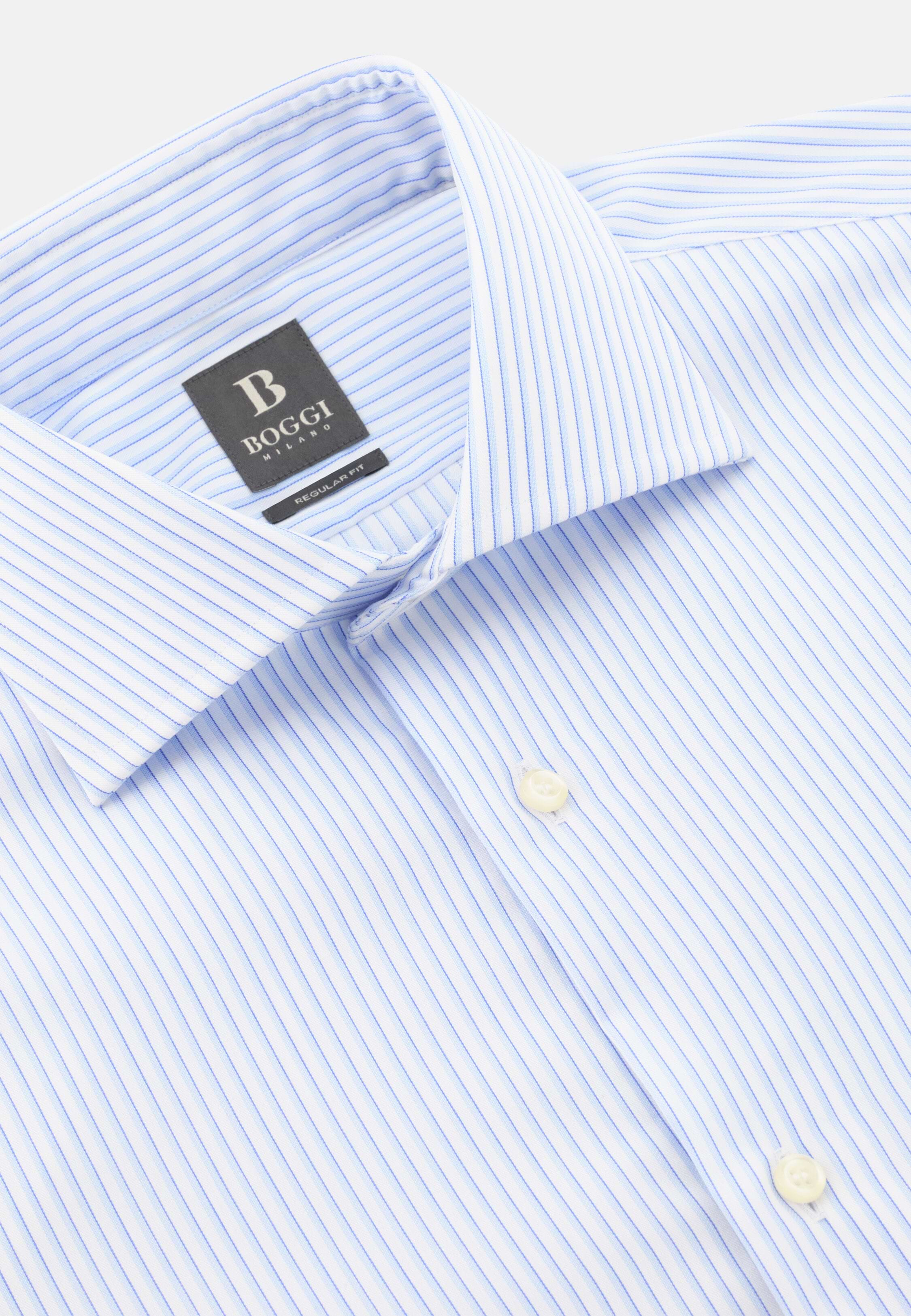 Gestreiftes Hemd Aus Baumwolle Regular Fit für Herren | Boggi Milano