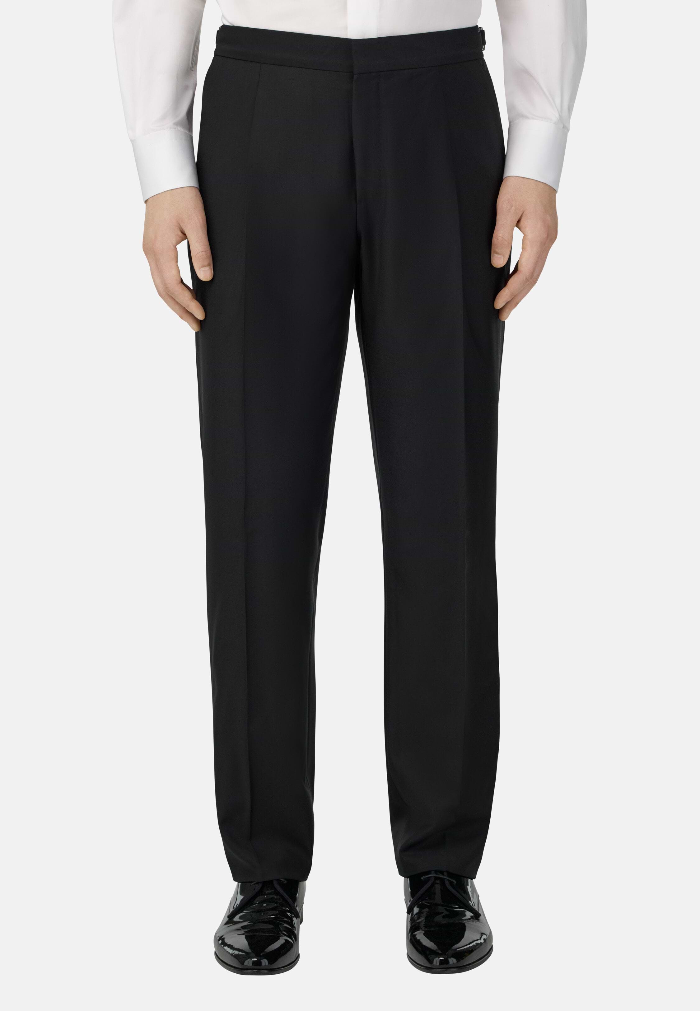 Smoking-Hose Aus Stretch-Wolle Ein Abnäher für Herren | Boggi Milano