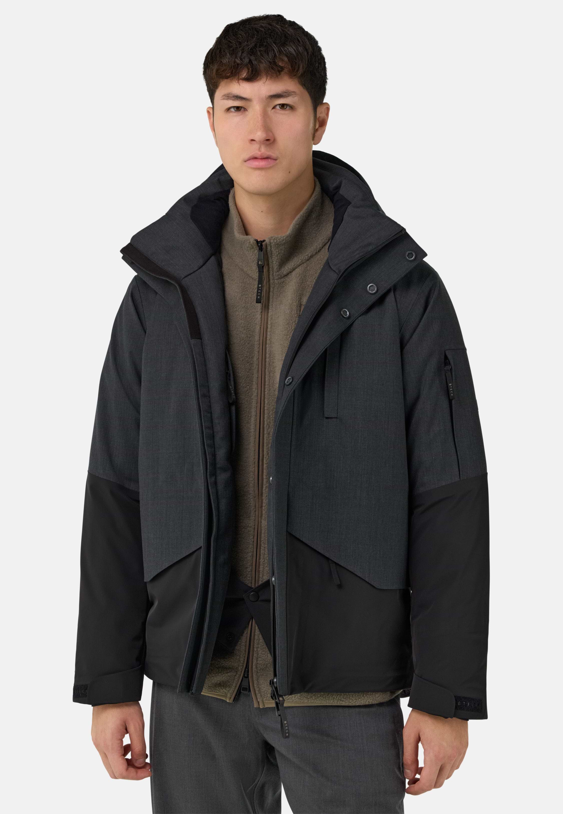 Men's B Tech Ski Jacket in Technical Wool | Boggi Milano