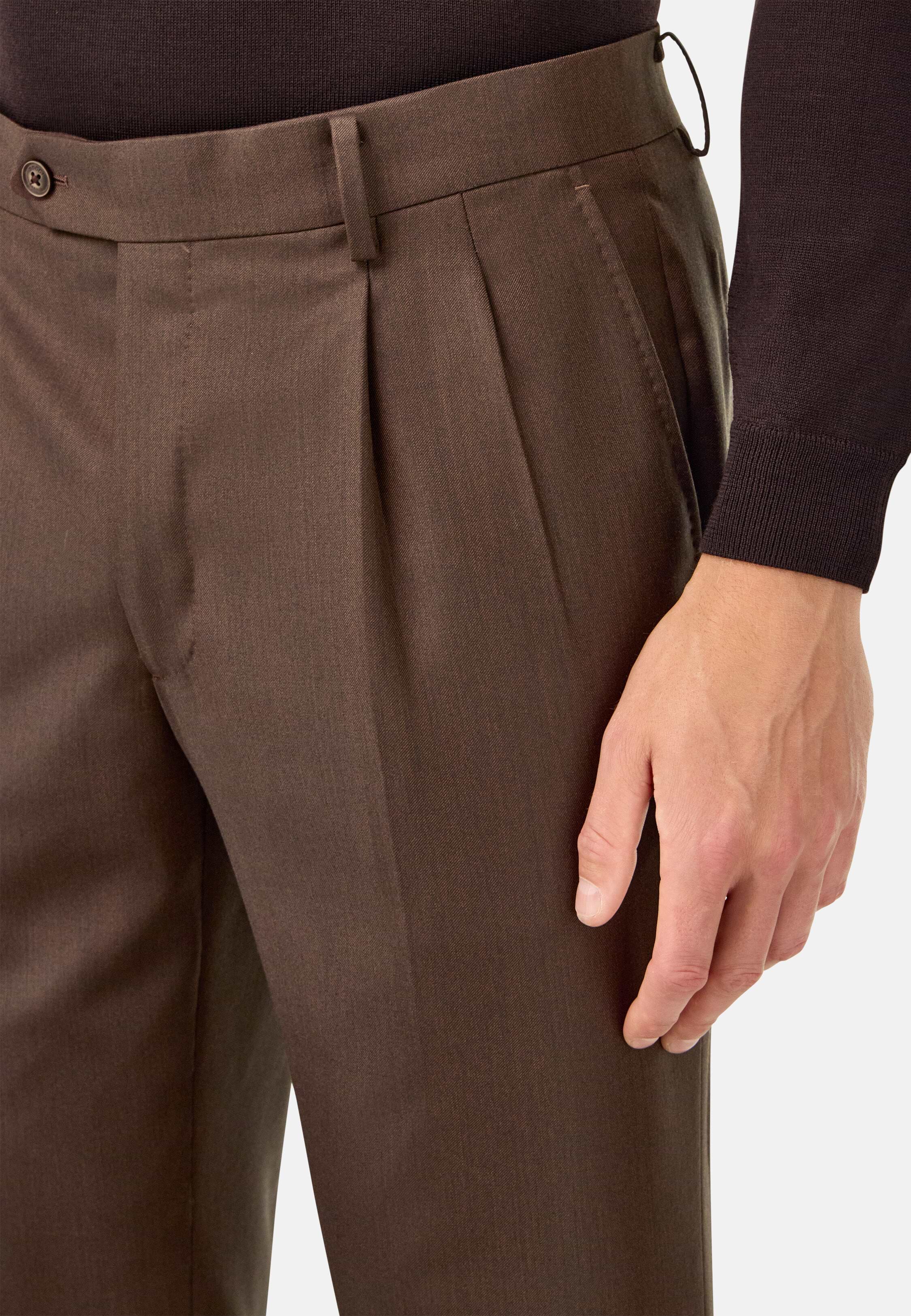 Traje Liso De Pura Lana Hombre | Boggi Milano