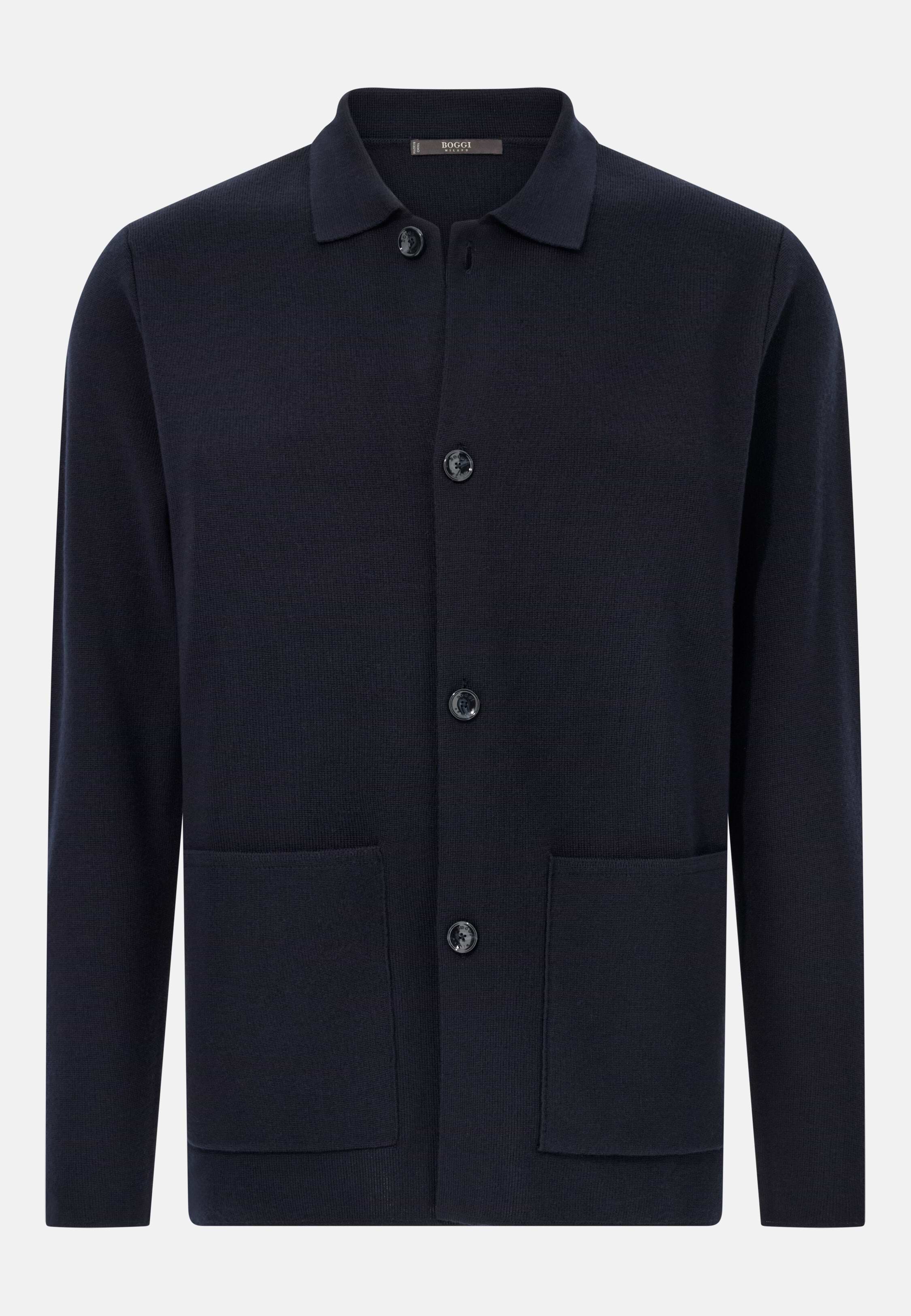 Men's Knitted Merino Wool Overshirt | Boggi Milano