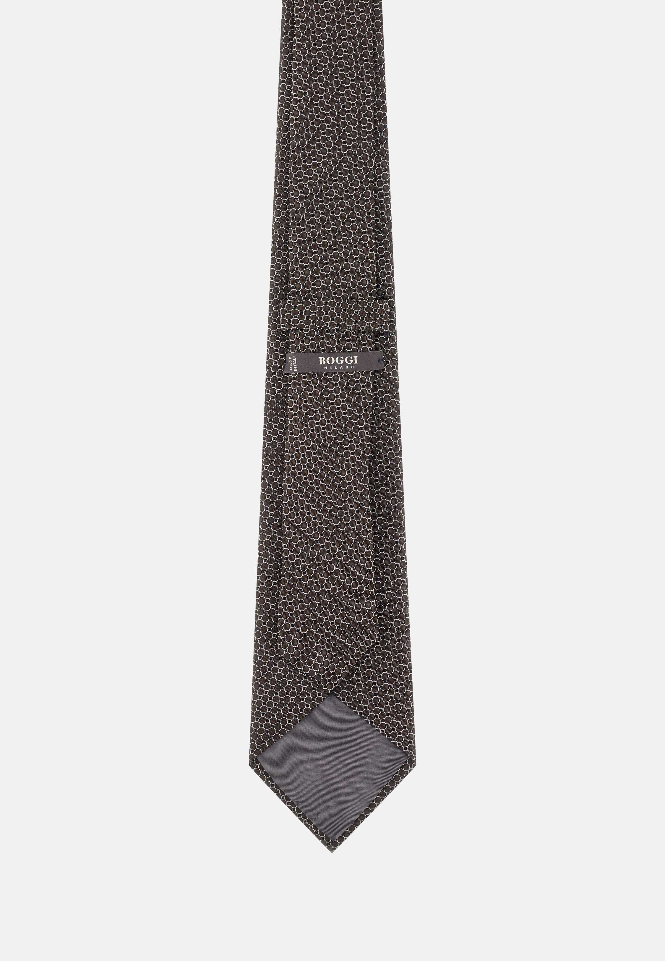 Geometric Cotton Blend Tie | Boggi