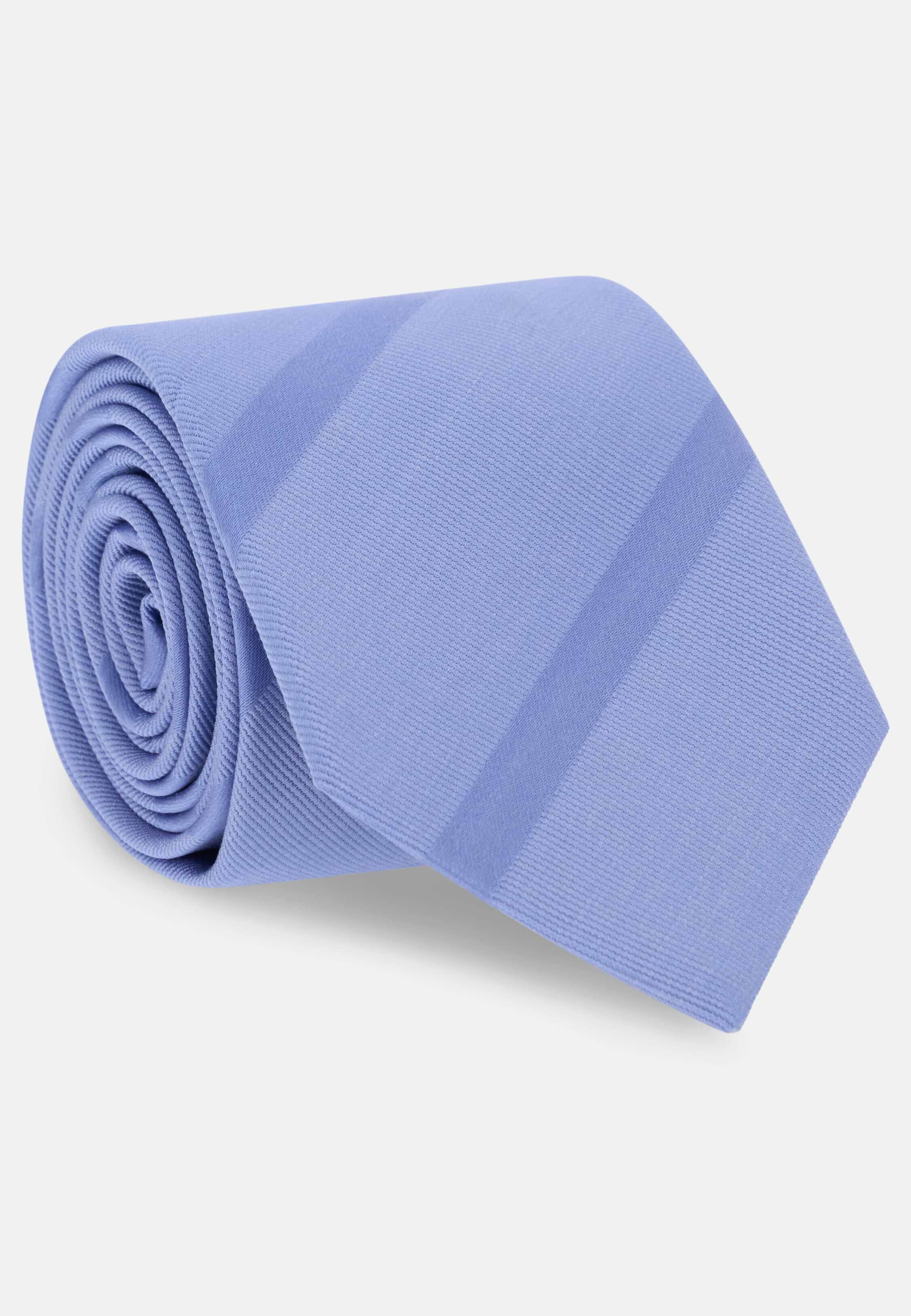 Men's Regimental Silk Blend Tie, Light Blue | Boggi Milano