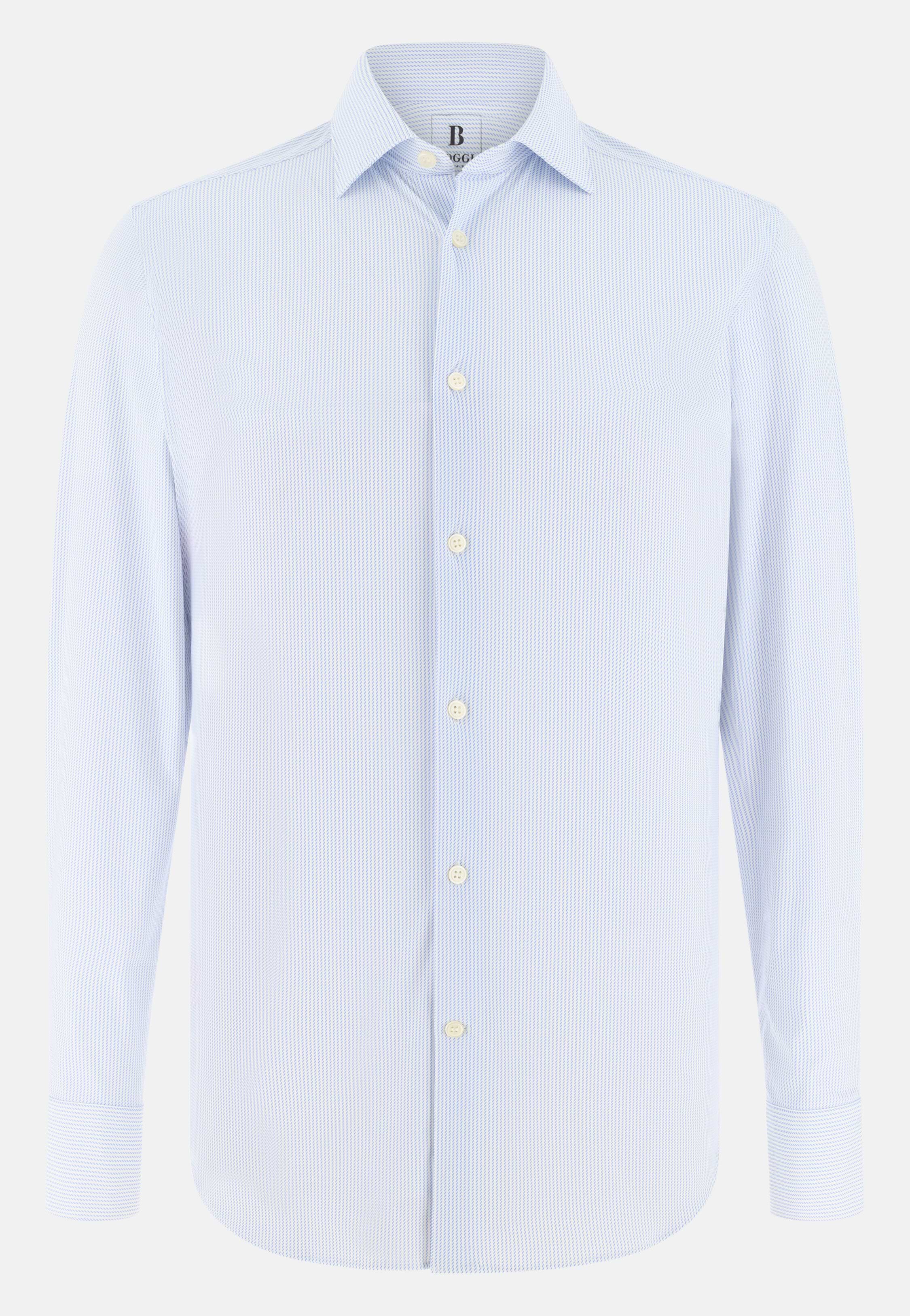 Camisa De Nailon Elástico Corte Slim Hombre | Boggi Milano
