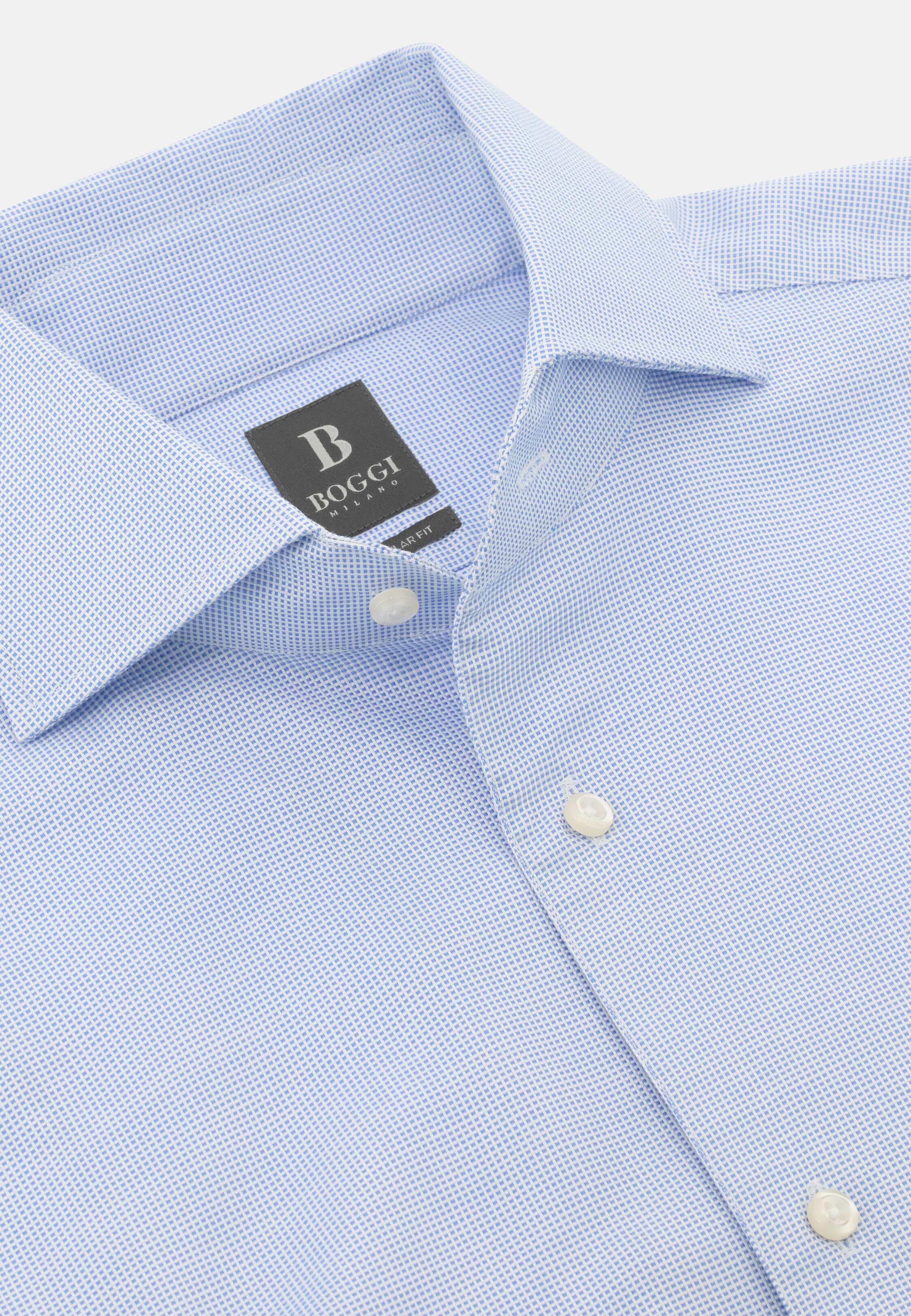 Men's Regular Fit Cotton Dobby Shirt | Boggi Milano