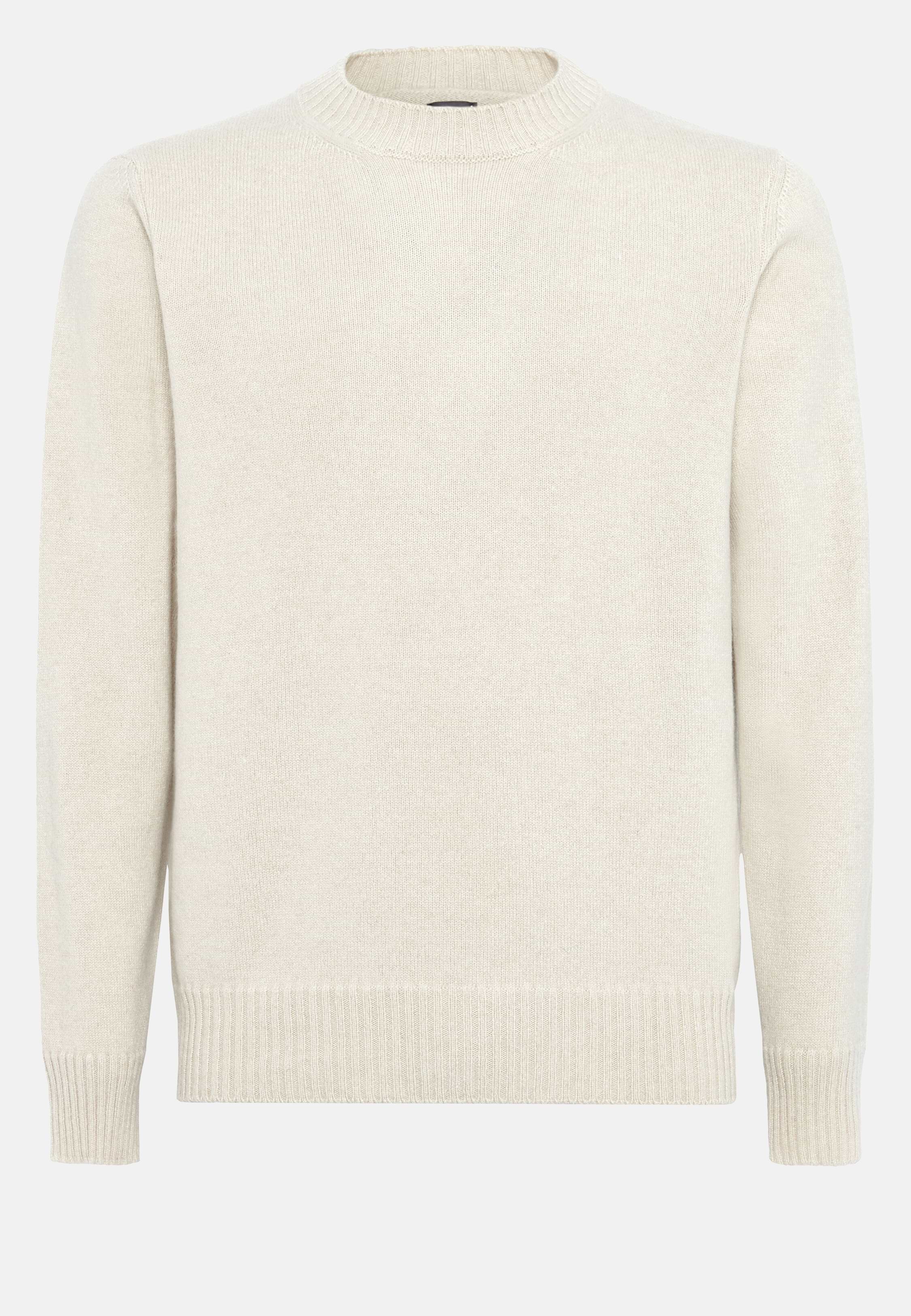 Men's Sand Crew Neck Cashmere Jumper | Boggi Milano