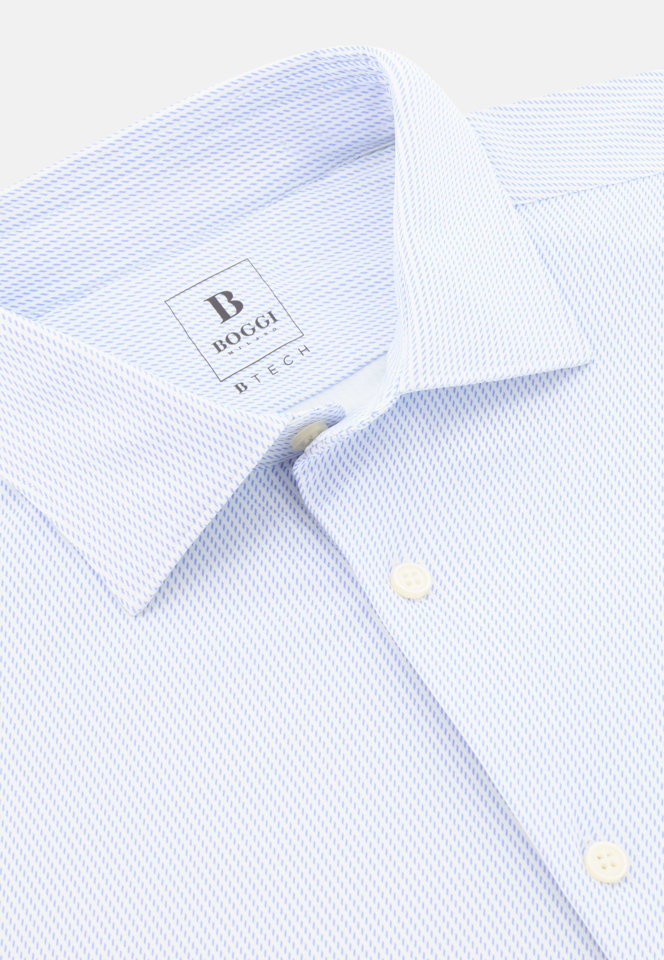 Camisa De Nailon Elástico Corte Slim Hombre | Boggi Milano