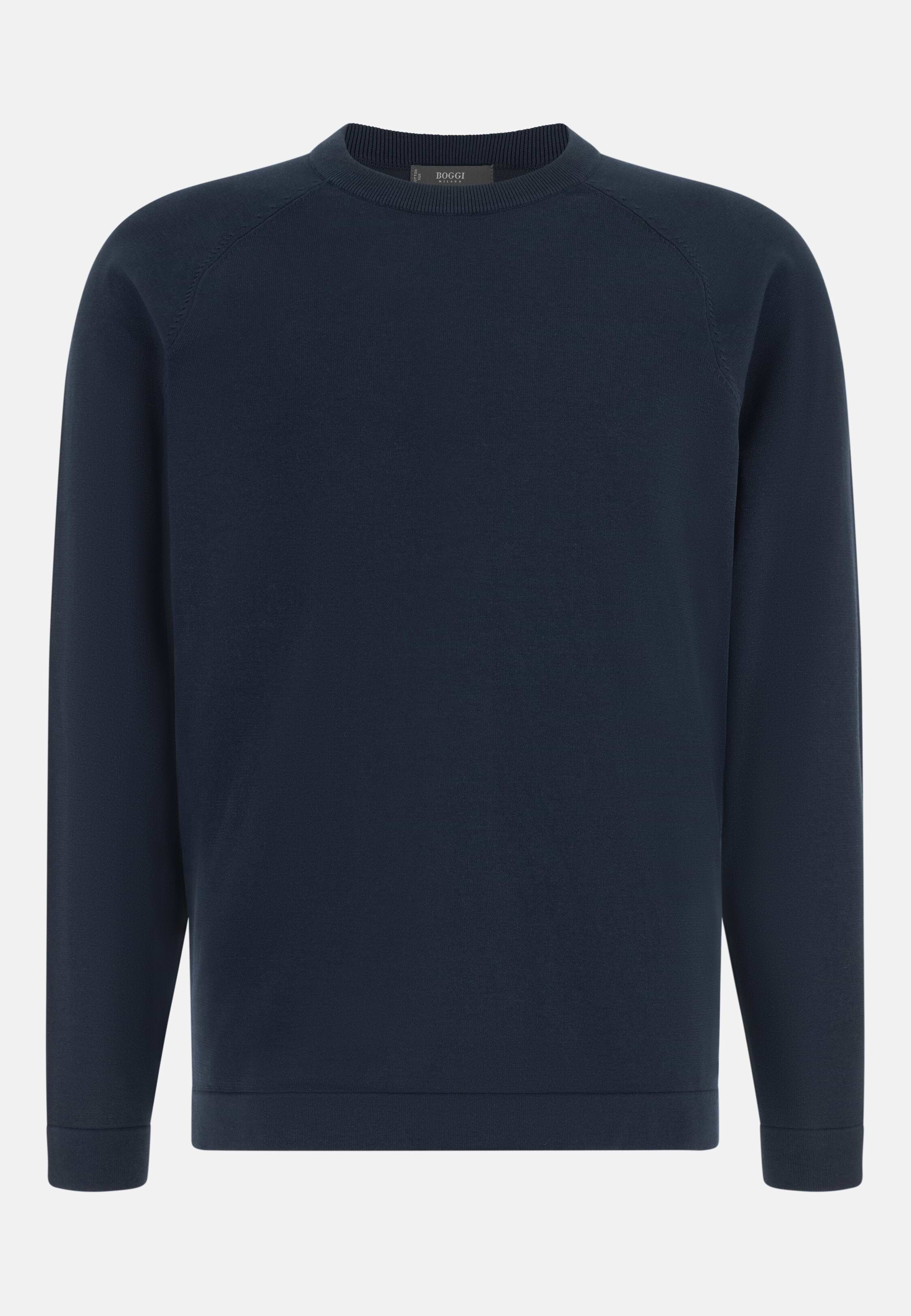 Pull Ras Du Cou En Coton Et Soie Homme | Boggi Milano