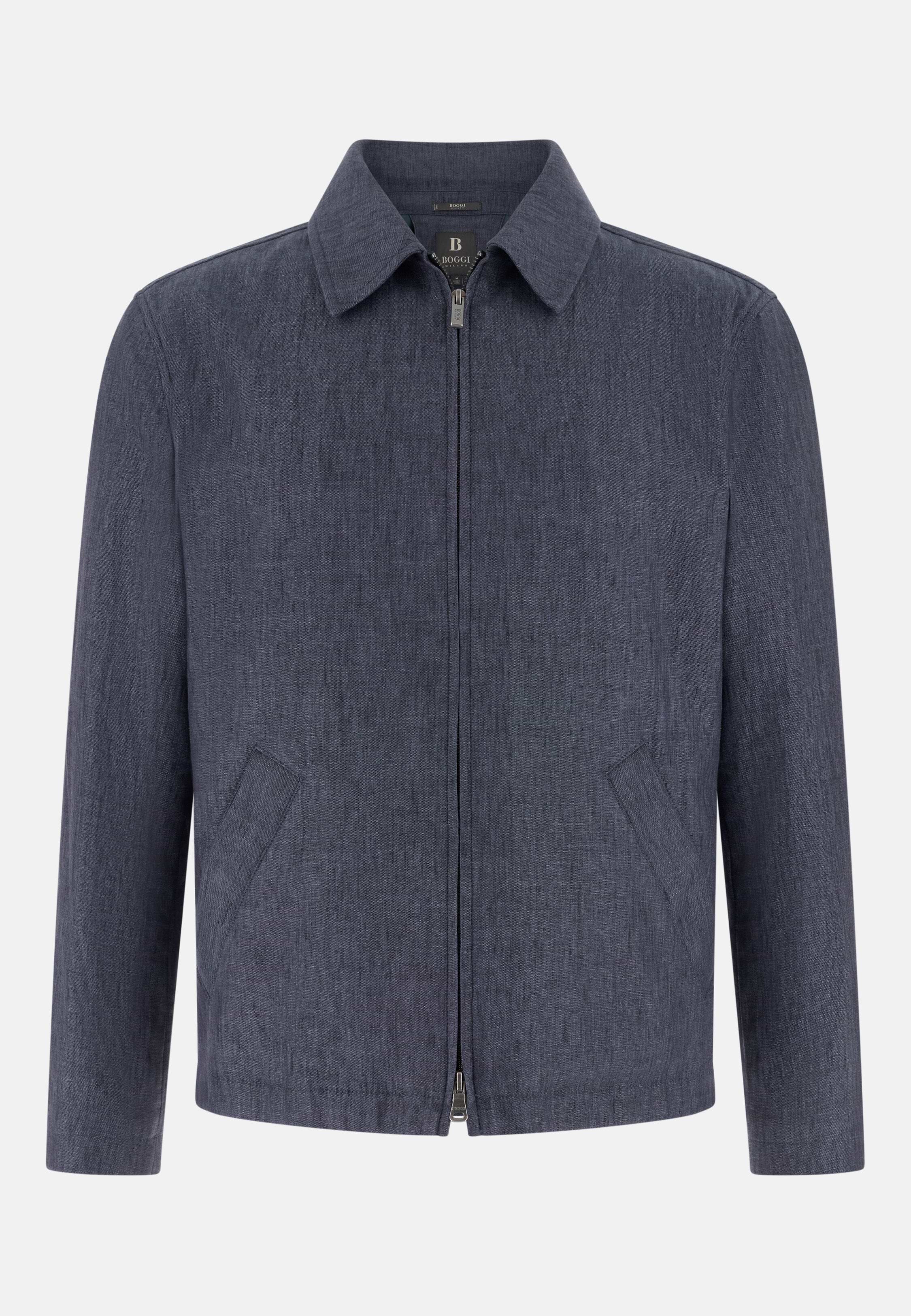 Men's Technical Linen Bomber Jacket | Boggi Milano