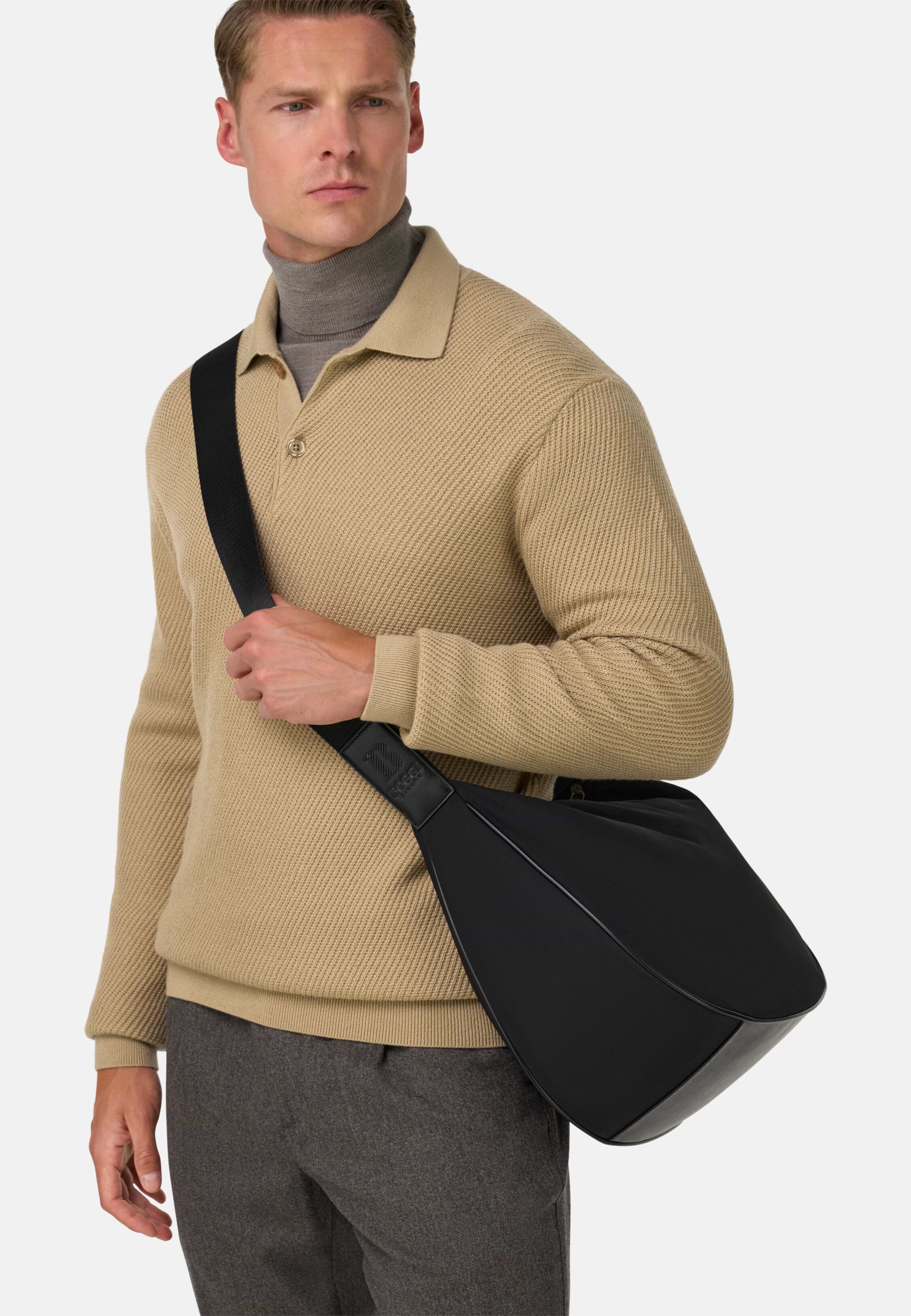 Men's Technical Fabric Crossbody Bag | Boggi Milano