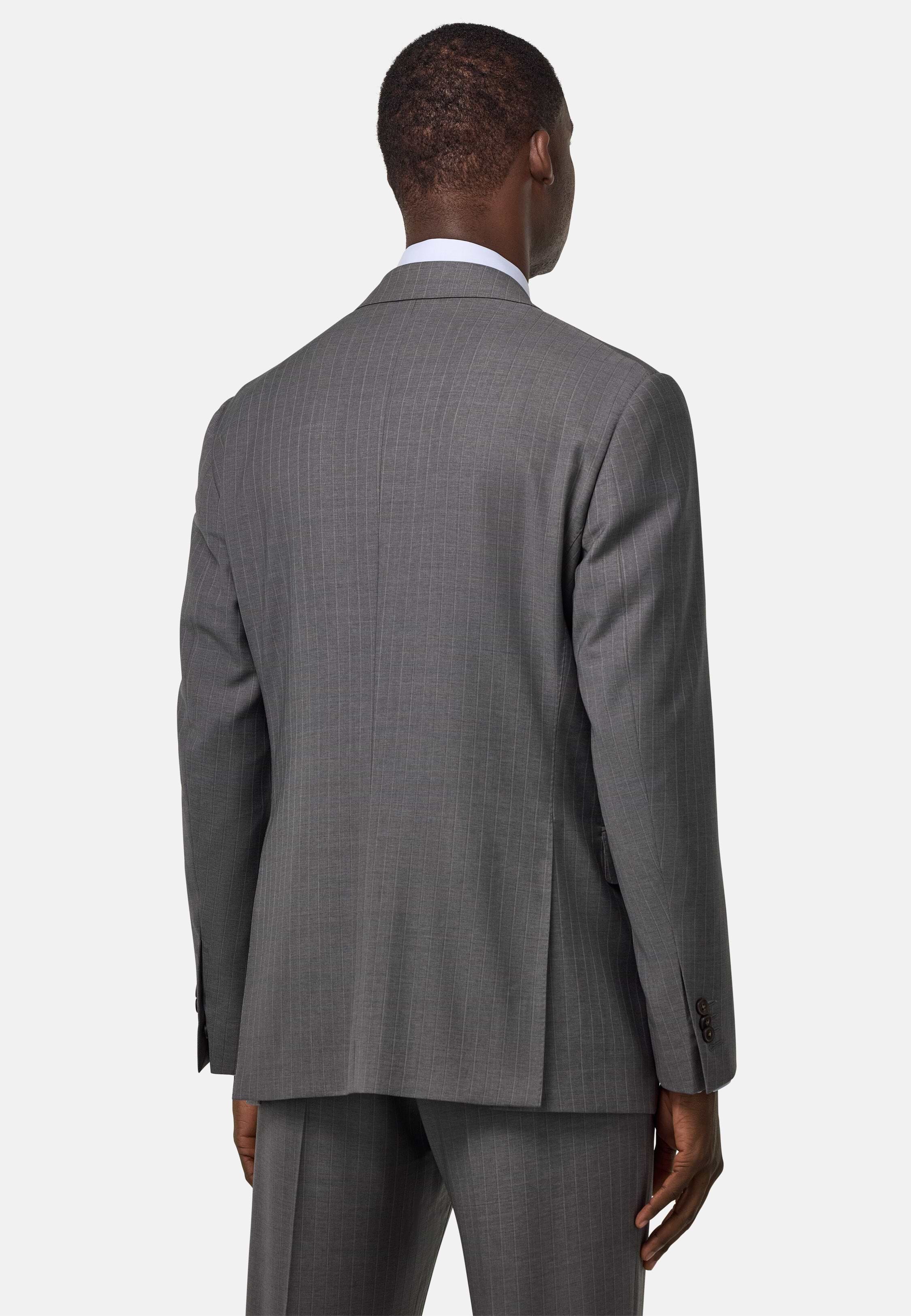 Men's Pinstripe Pure Wool Suit | Boggi Milano