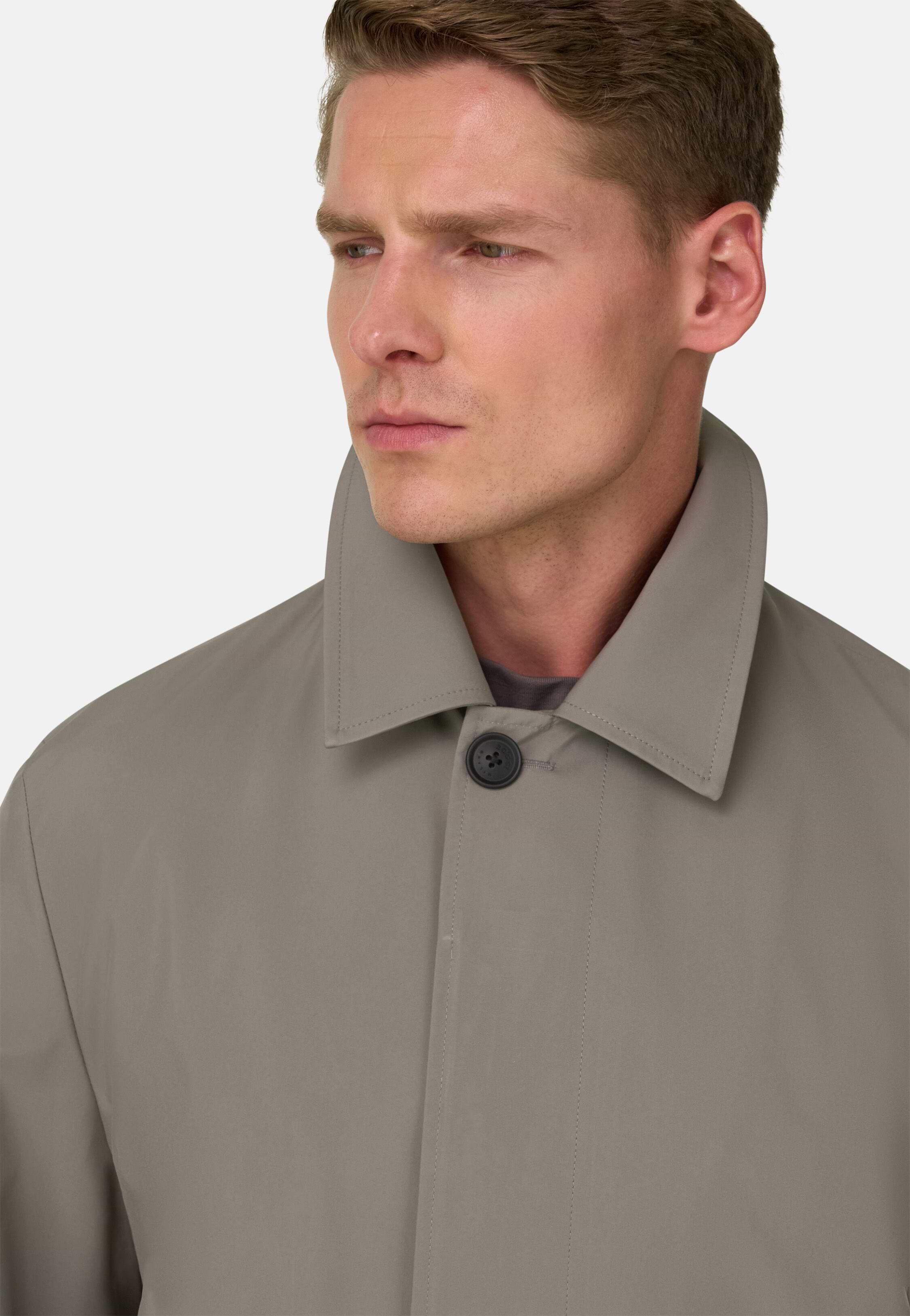 Caban En Tissu Technique Homme, Boue | Boggi Milano