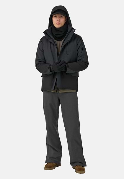 Men's B Tech Ski Jacket in Technical Wool | Boggi Milano