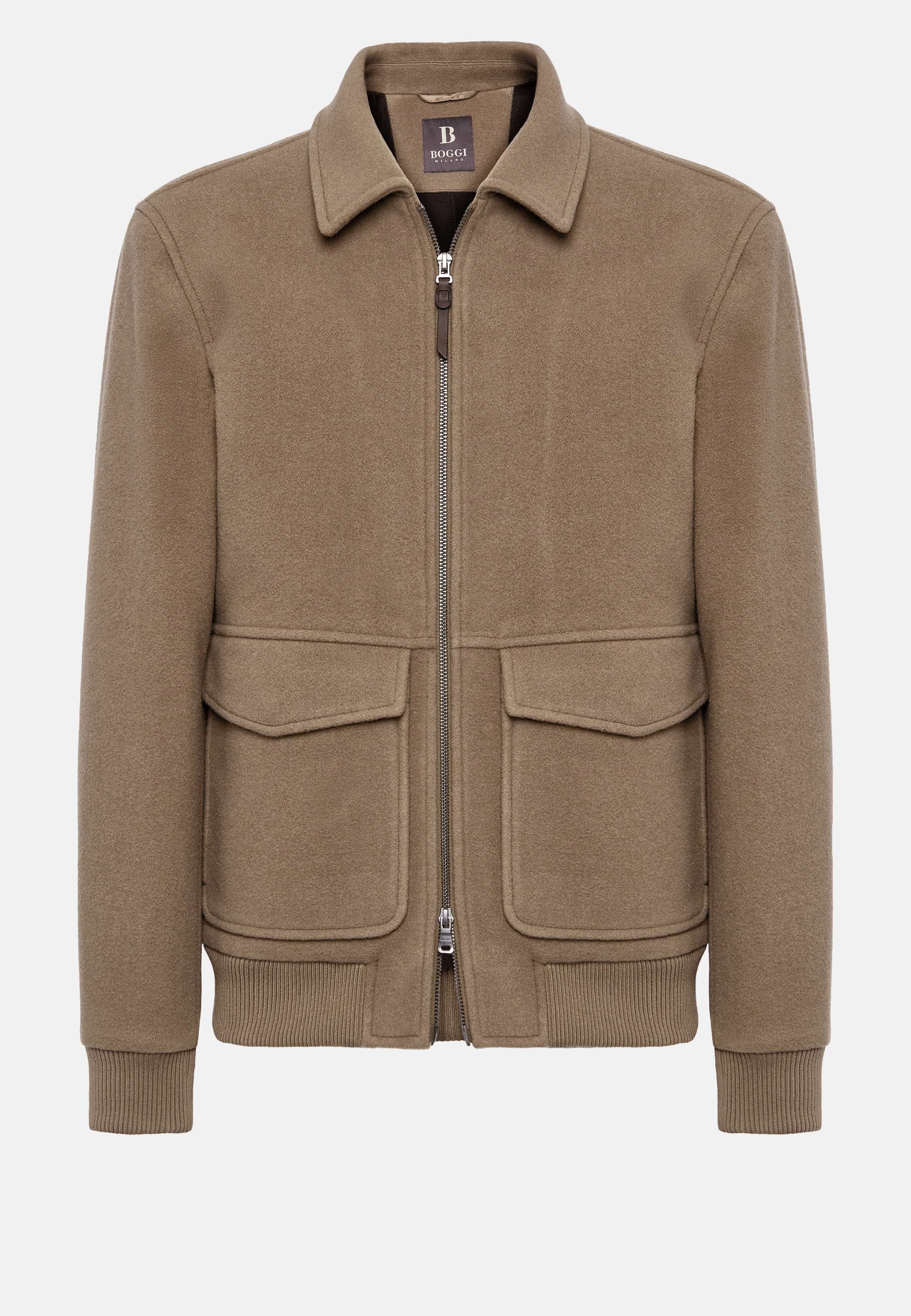 Men's Bomber Jacket In Padded Wool | Boggi Milano