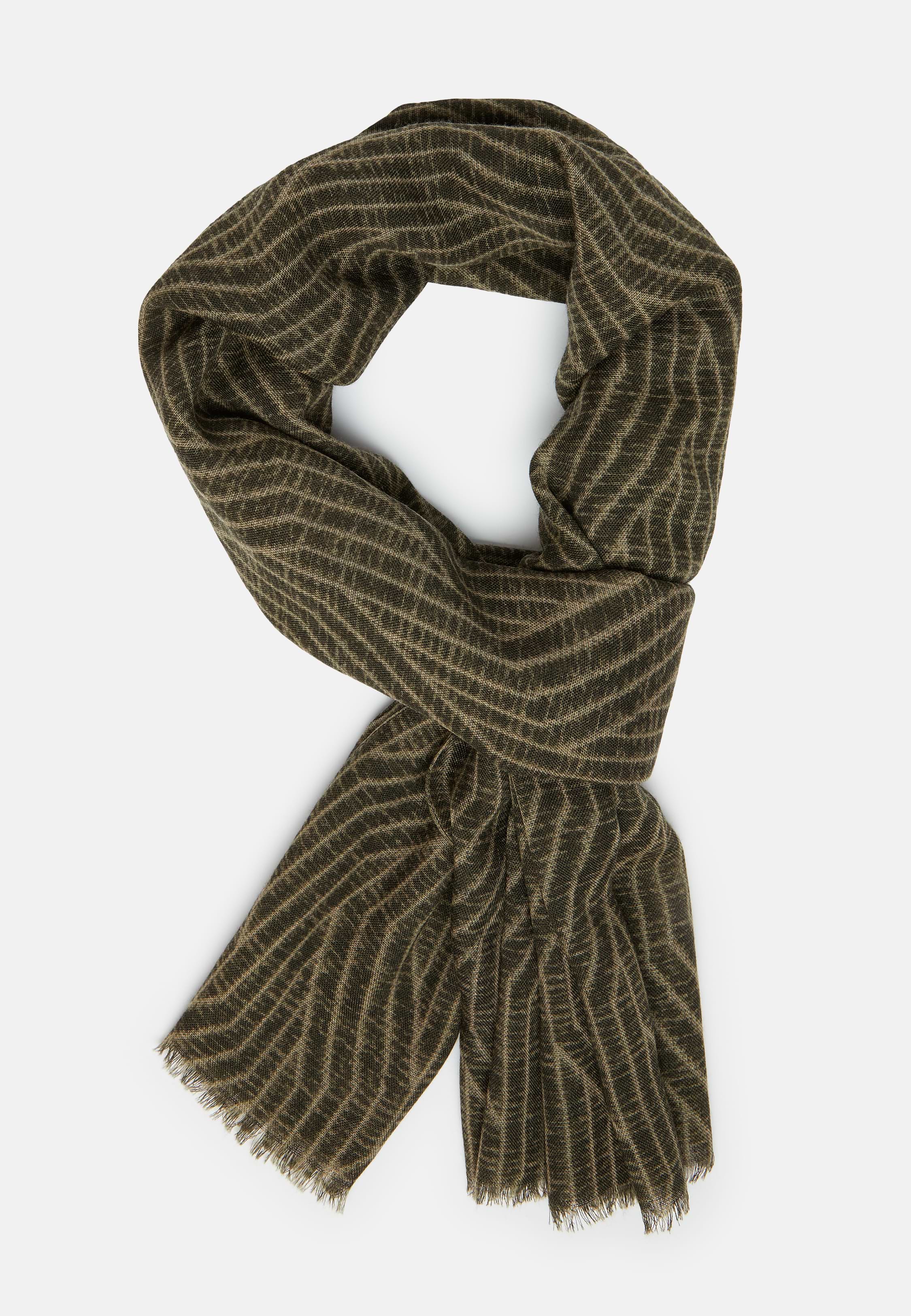 Men's Herringbone Wool Scarf | Boggi Milano
