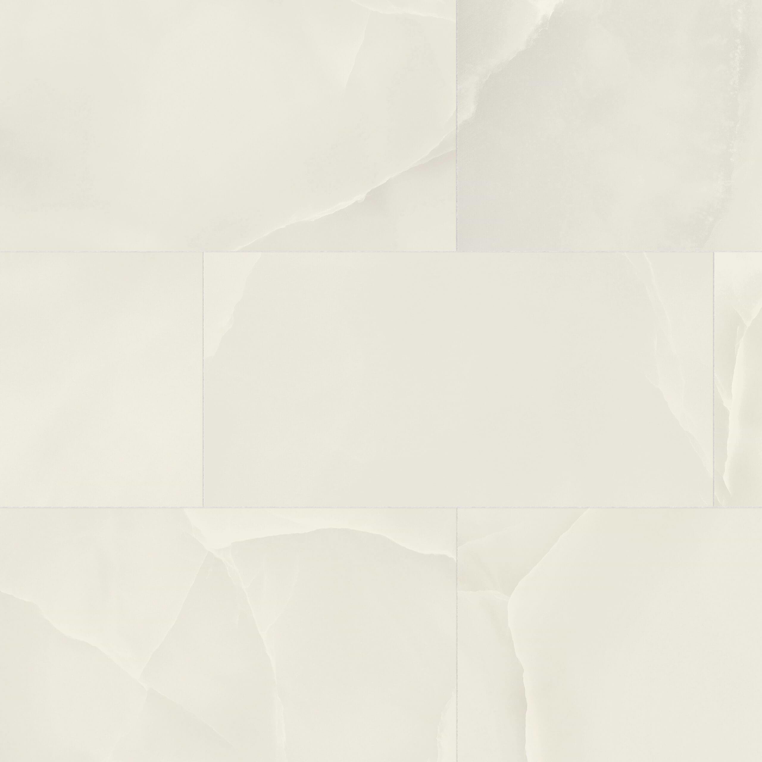 Estima Onyx White 12x24 Polished Porcelain Tile in iTileMosaic