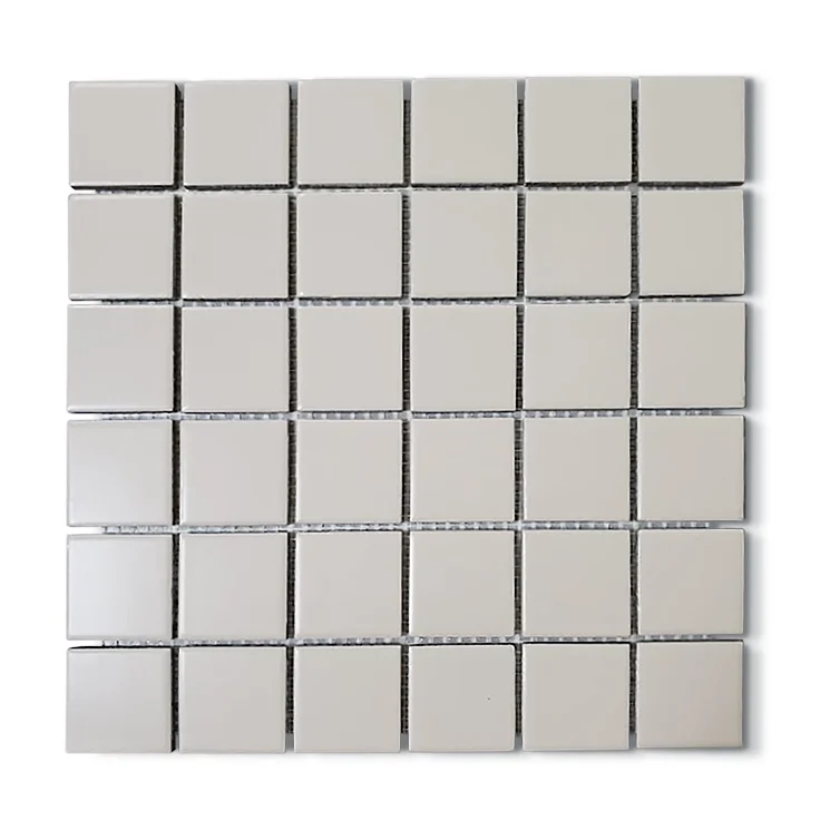 Beige Square 2x2 Matte Porcelain Mosaic | iTileMosaic
