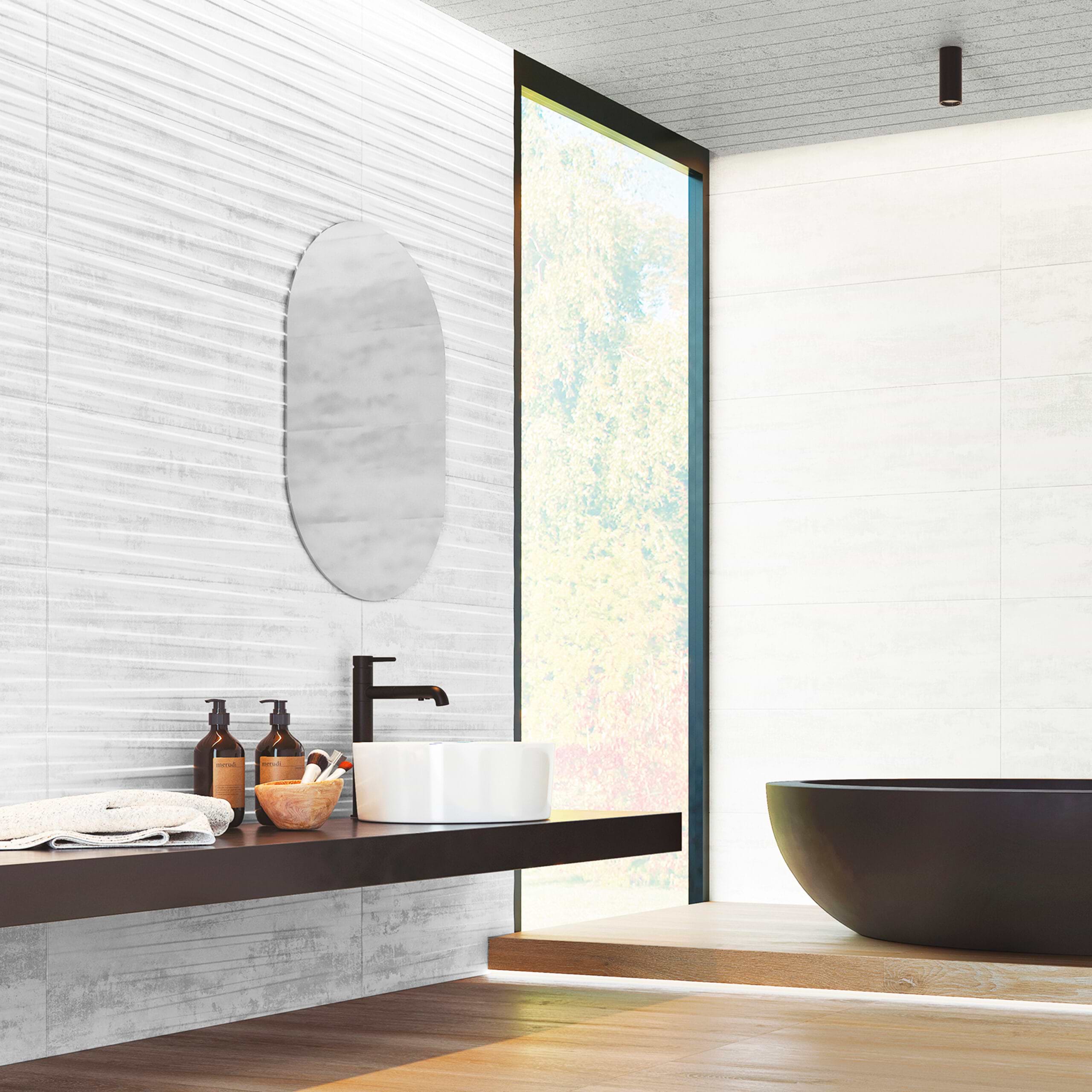 Norca Blanco Deco 13x40 Ceramic Tile in iTileMosaic
