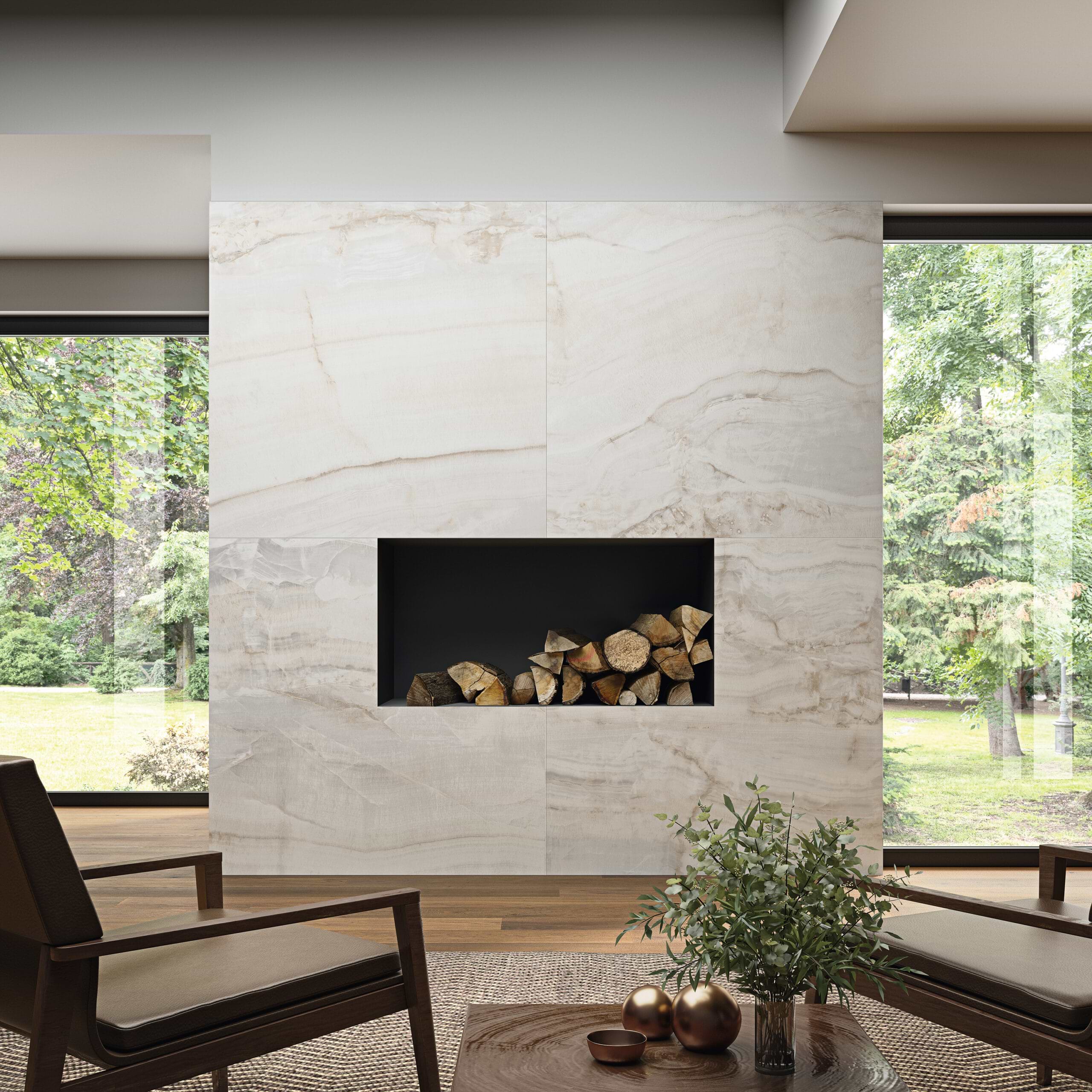 Crystal Onyx 48x48 Polished Porcelain Tile available in iTileMosaic