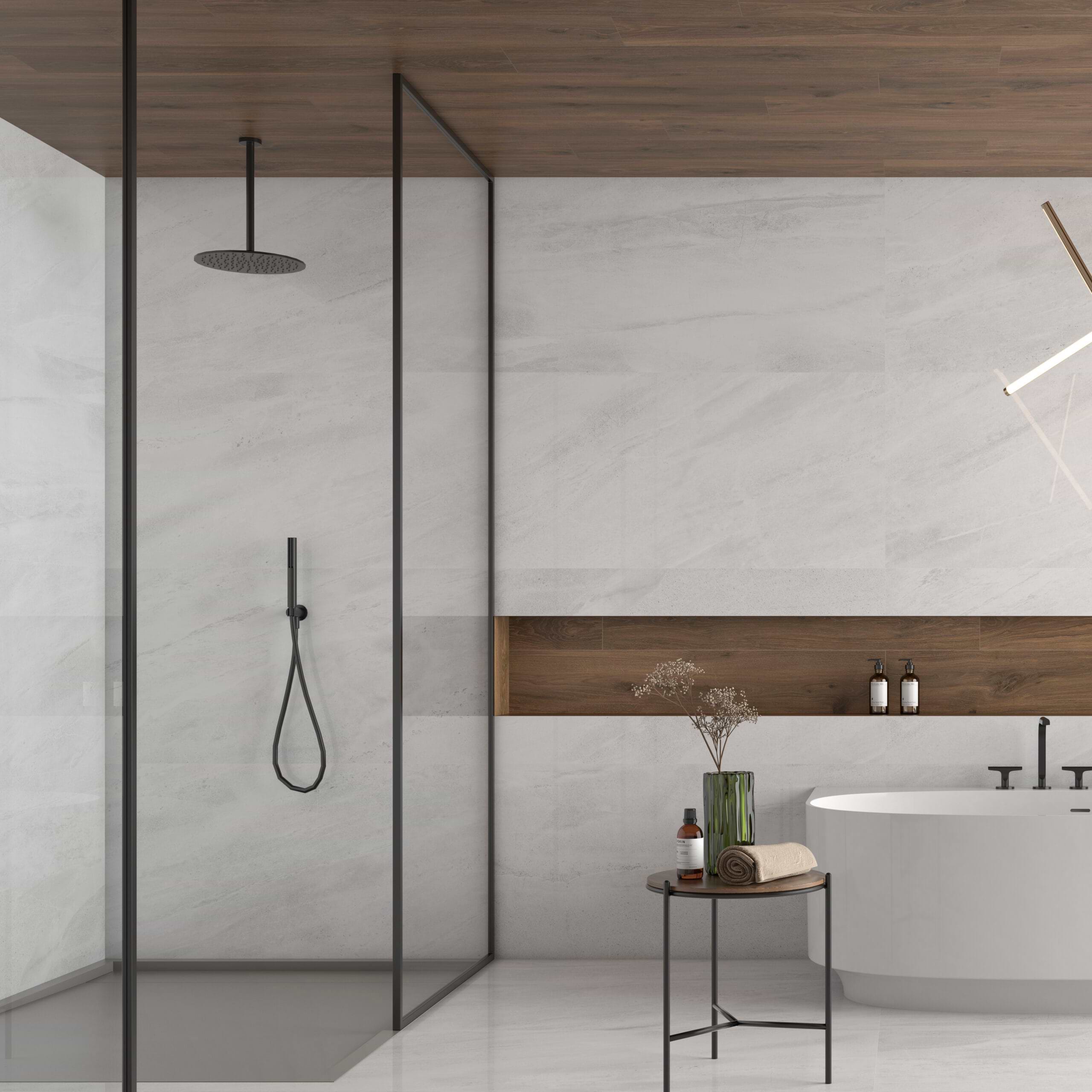 Fina Blanco 24X48 Polished Porcelain Tile available in iTileMosaic