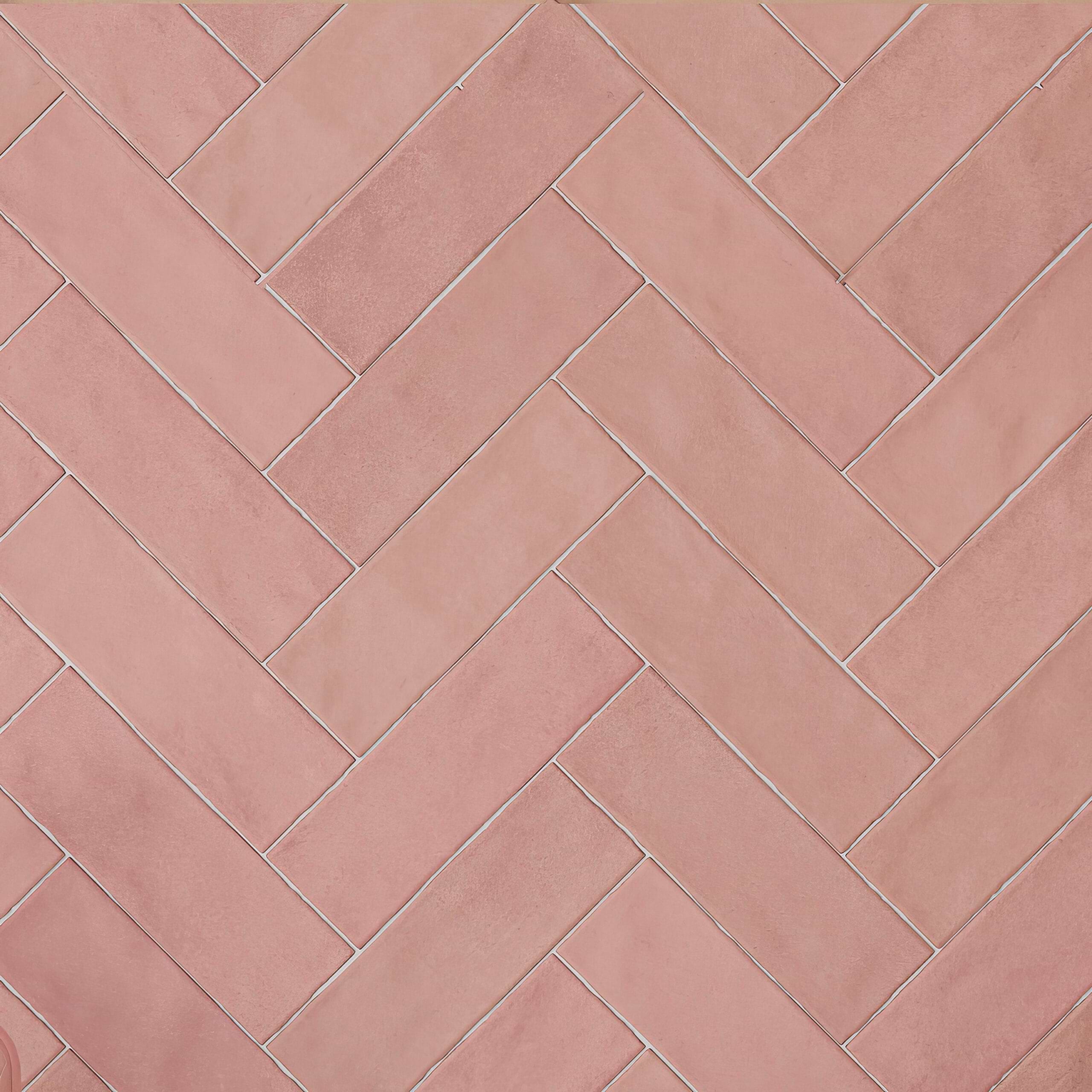 Gradient Rosa Subway Porcelain Tile Matte available in iTileMosaic
