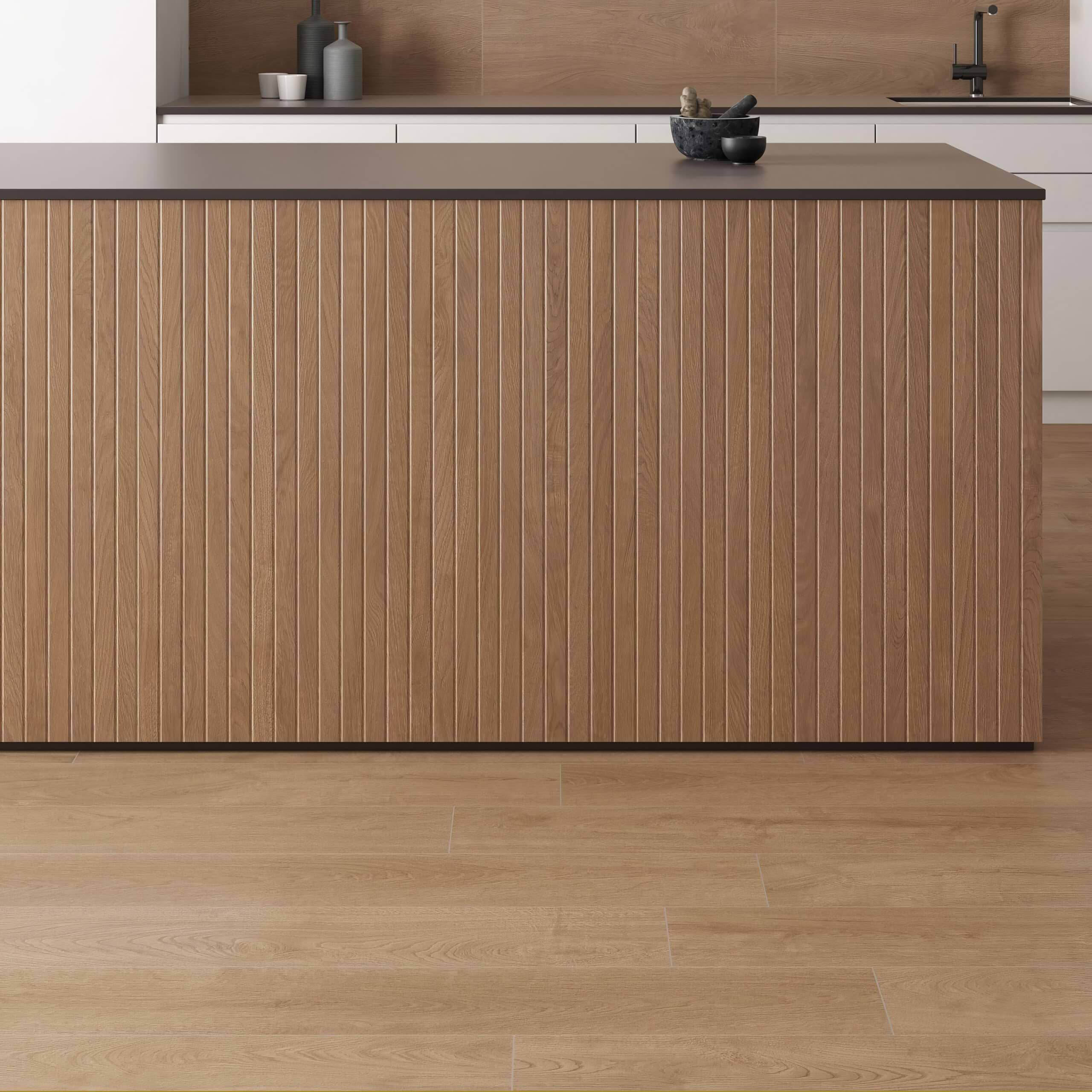 Grove Line Honey 12x36 Ceramic Tile in iTileMosaic