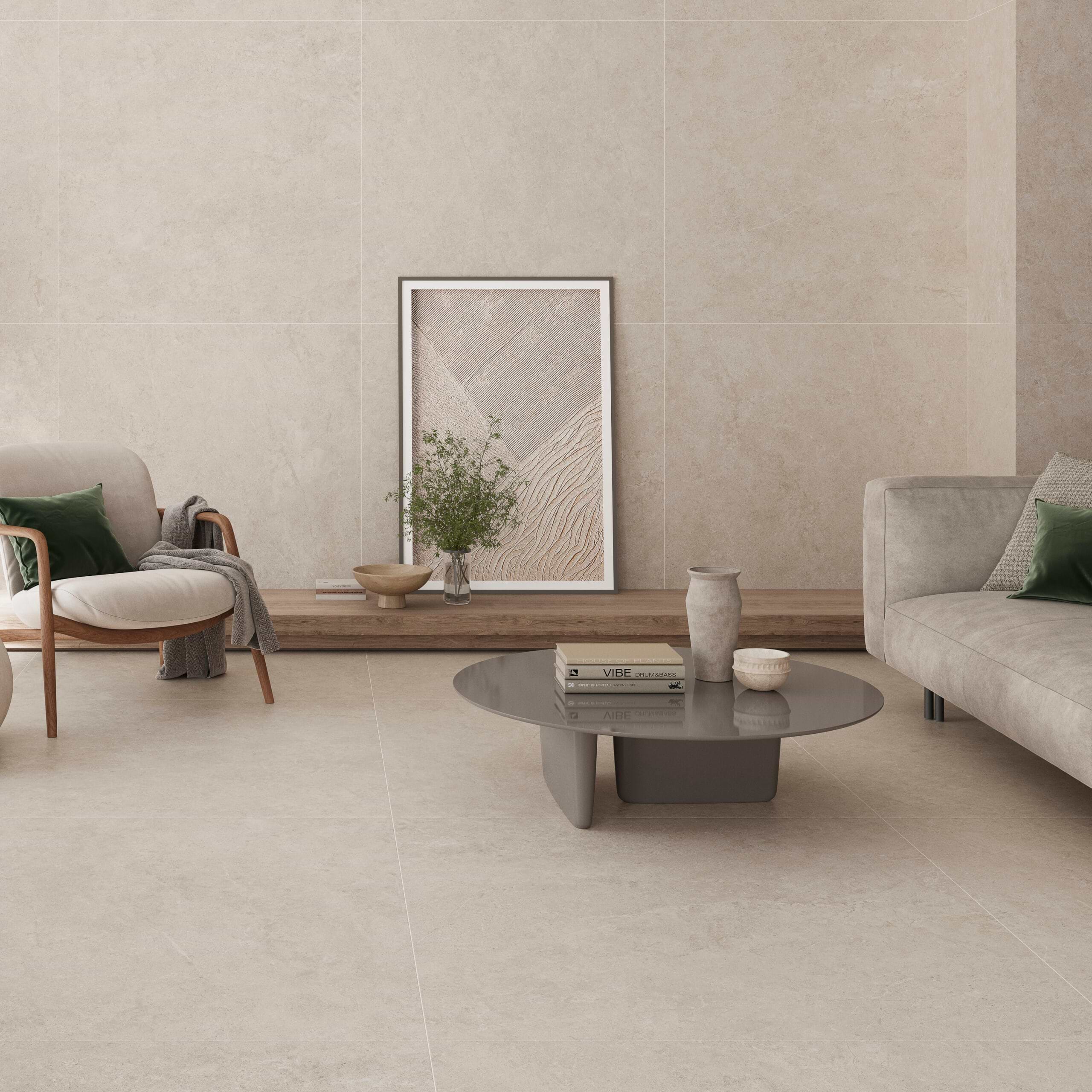 Empira Bone 48x48 Matte Porcelain Tile in iTileMosaic