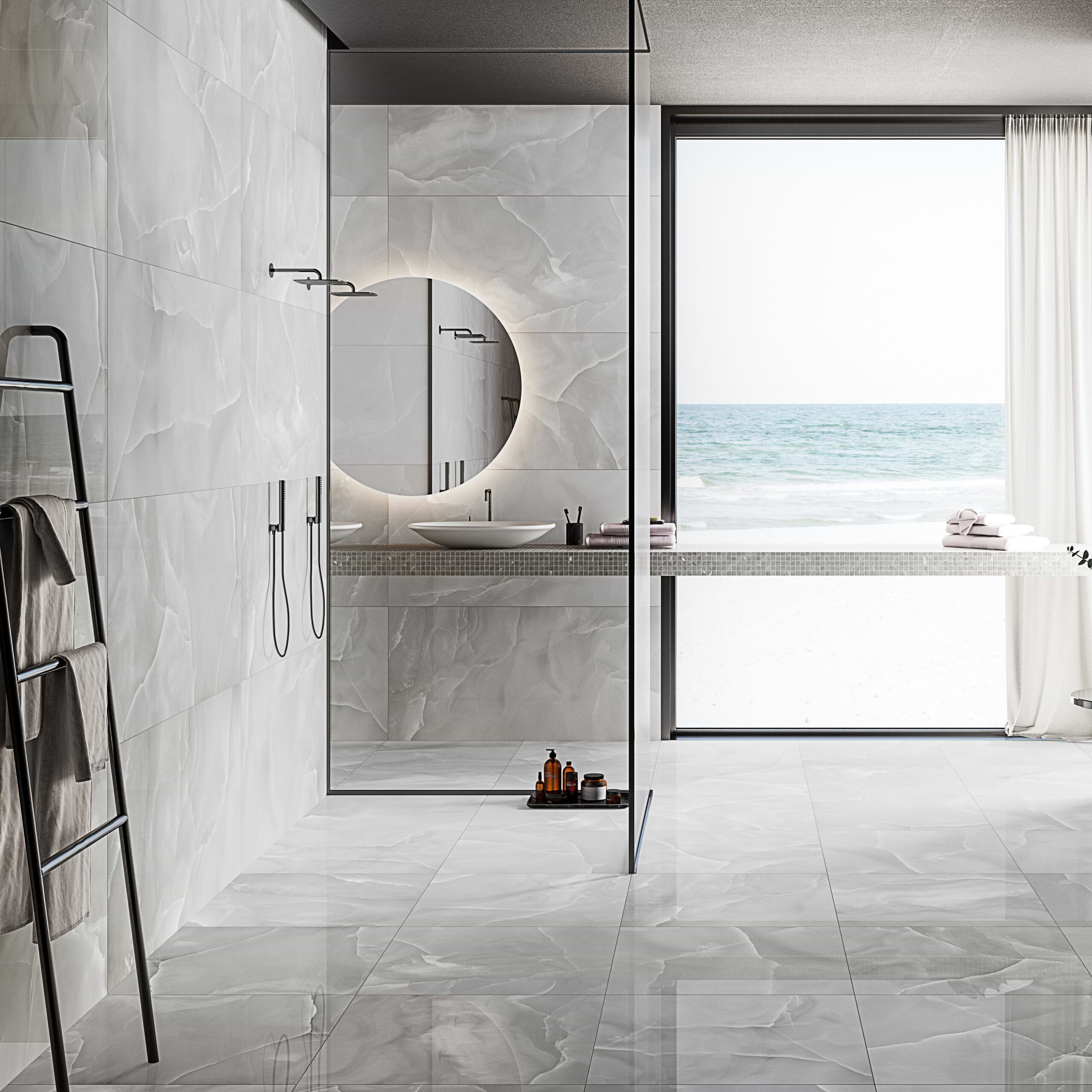 Estima Onyx Grey 24X24 Matte Porcelain Tile | iTileMosaic