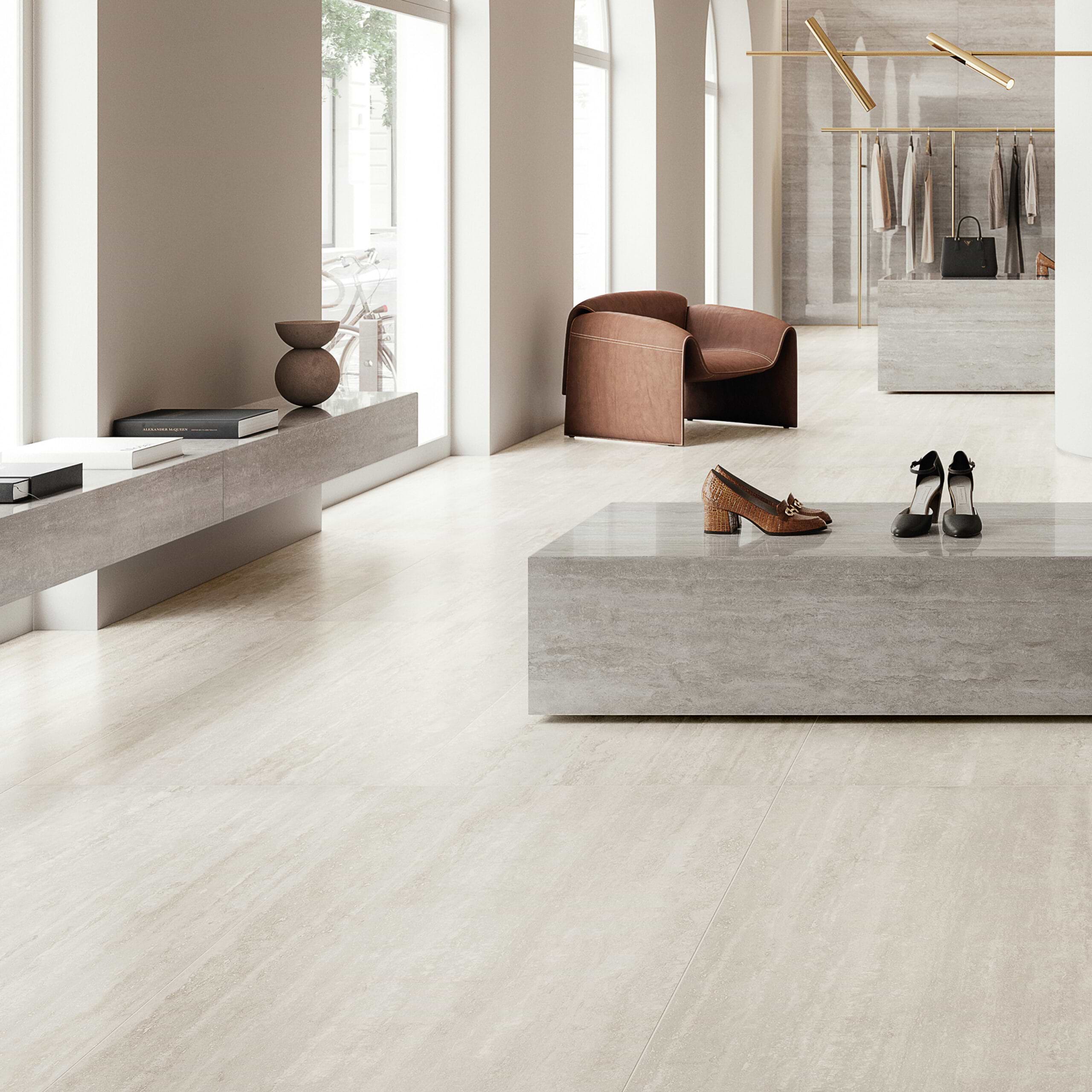 Estima Travertino Avorio 30x60 Matte Porcelain Tile | iTileMosaic