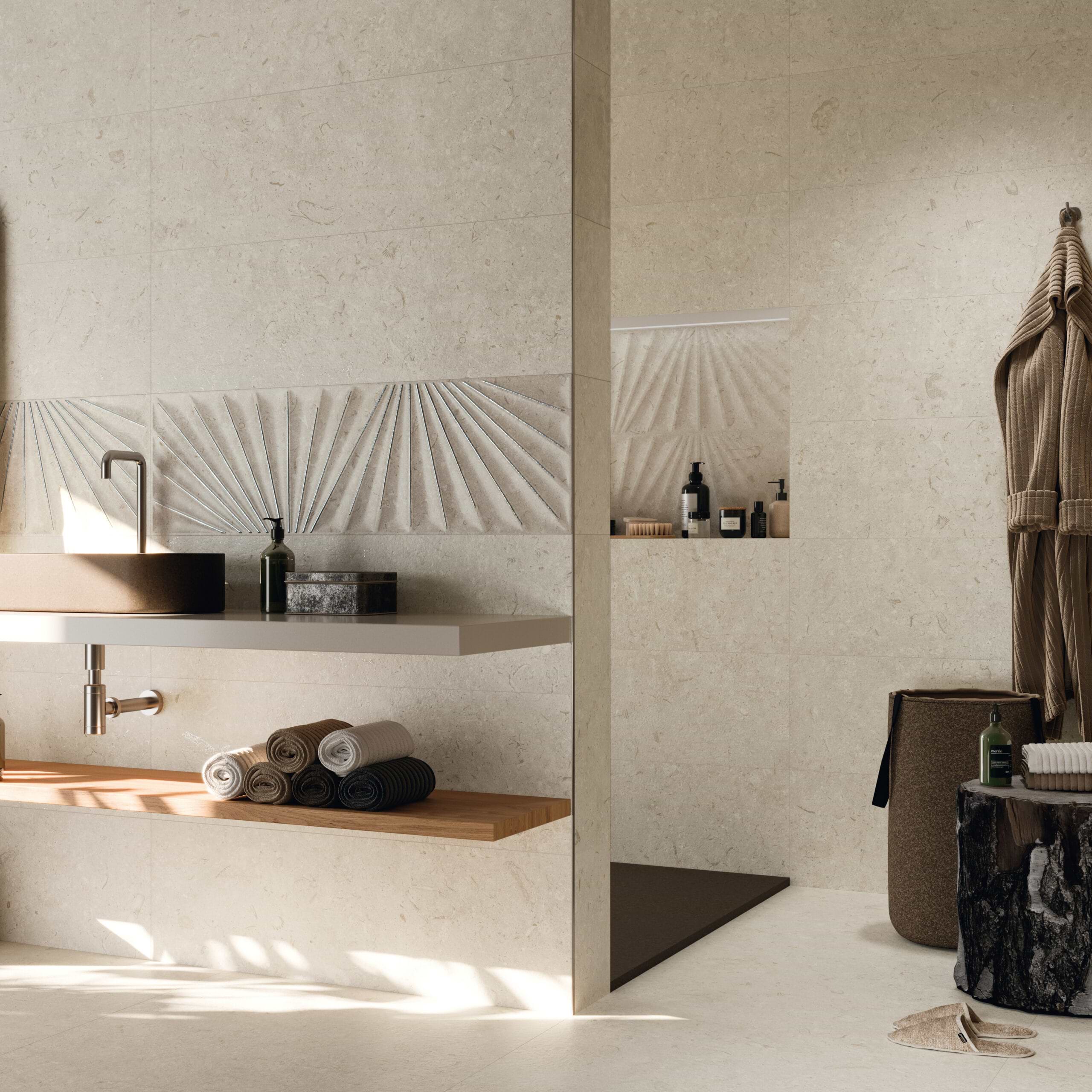 Relic Bone Rectified 12x40 Ceramic Tile in iTileMosaic