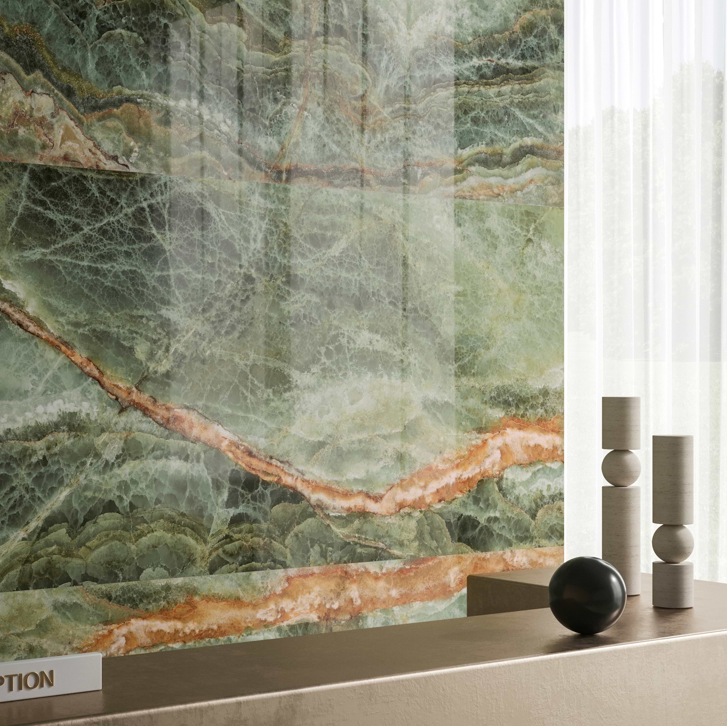 Stella Onyx Emerald 36x72 Polished Porcelain Tile - iTileMosaic