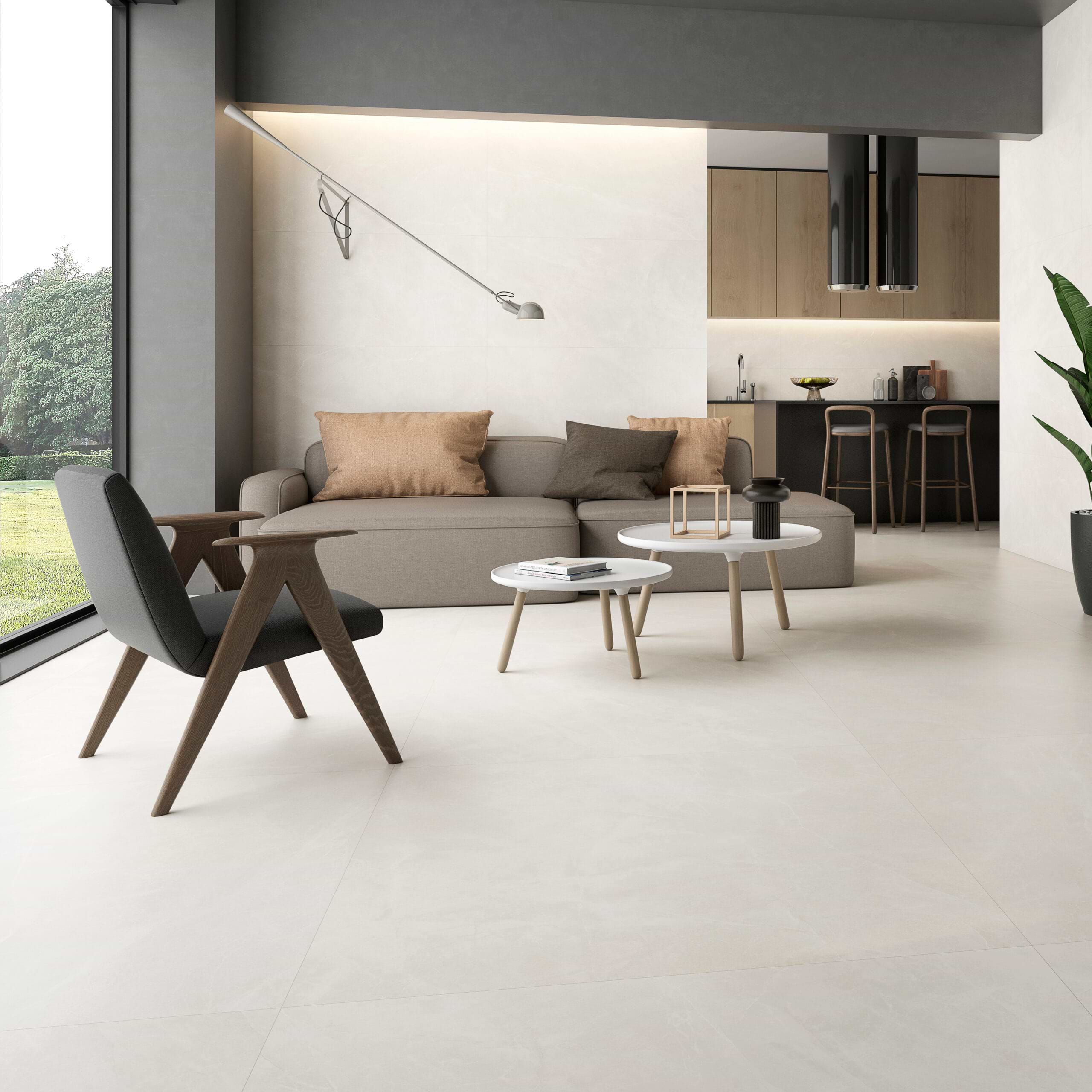Curva Sun White 30x60 Matte Porcelain Tile | iTileMosaic